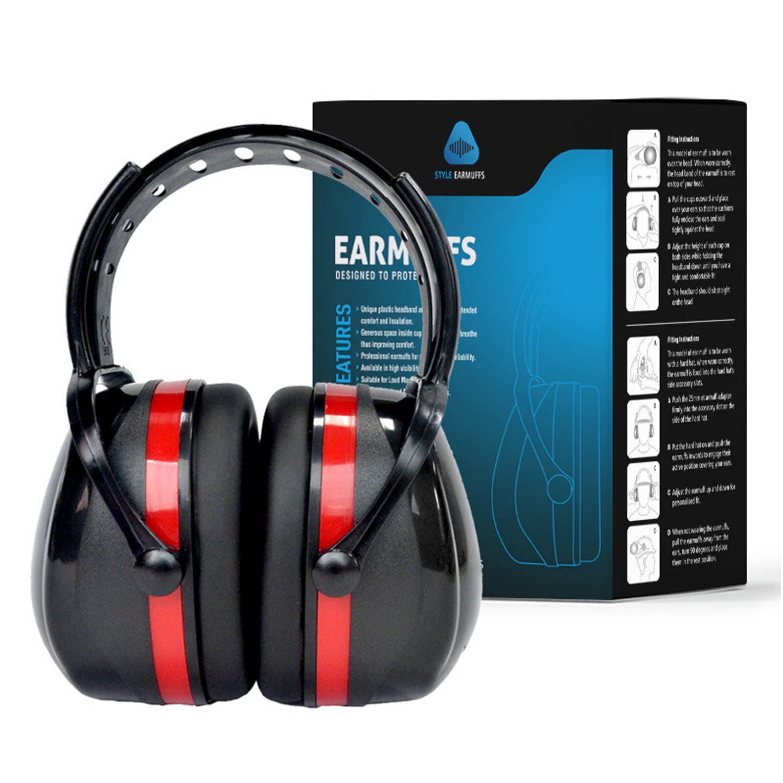 TELOLY Ear Muffs for Noise Reduction,Active Noise Cancellation Earmuffs ...