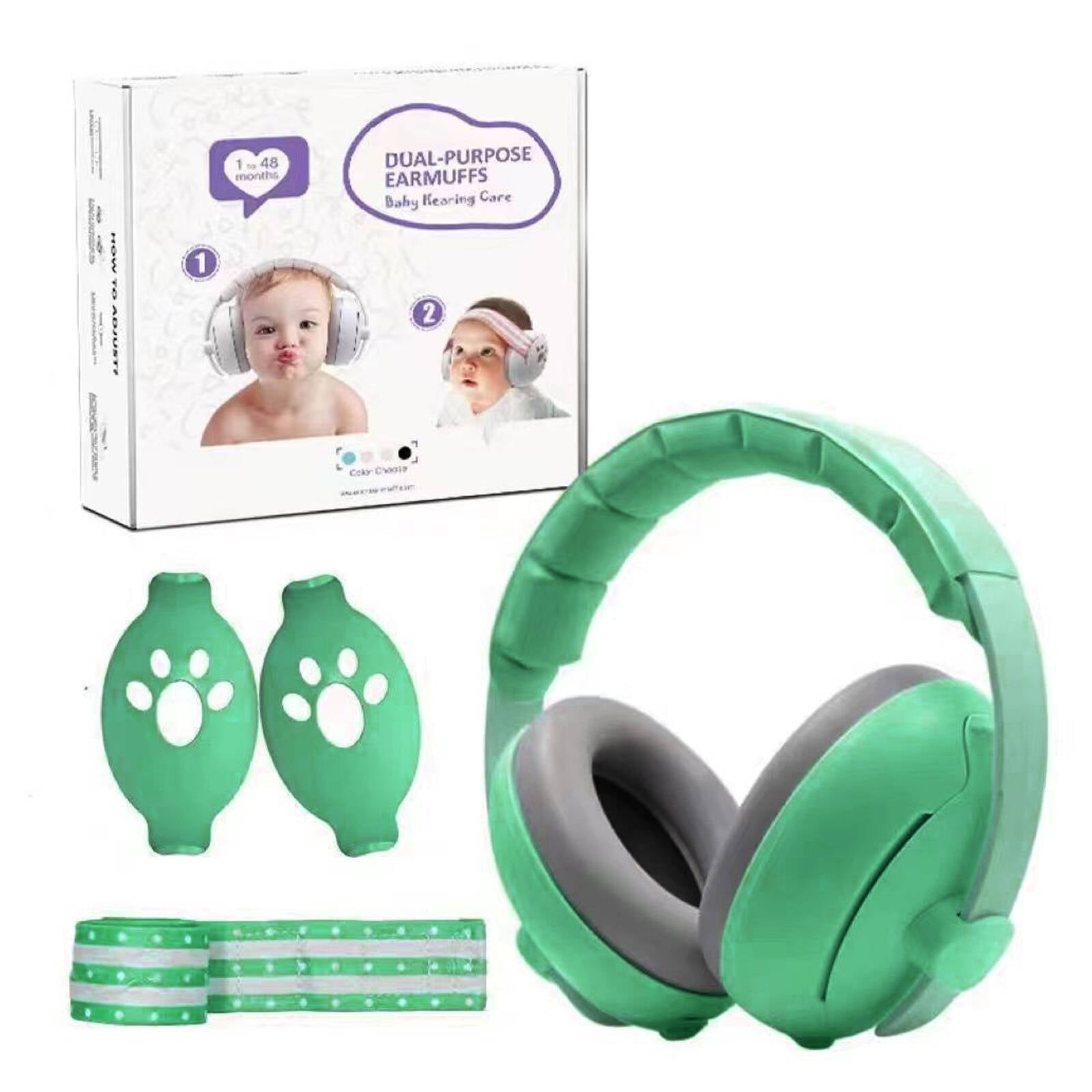TELOLY Ear Muffs for Noise Reduction,Adjustable Headband Earmuffs ...