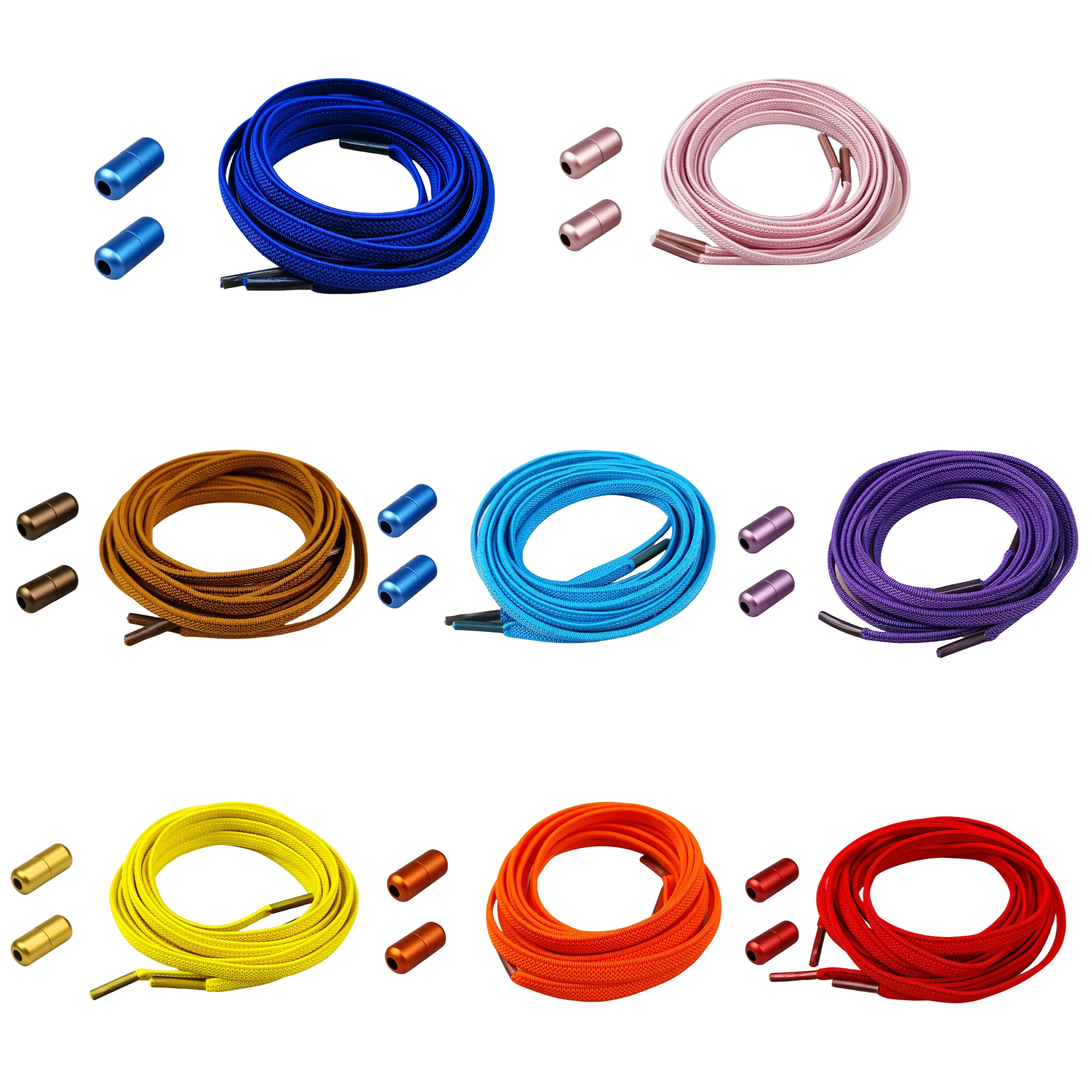 TELOLY Elastic Shoe Laces Clasps Aluminum Material No Tie Shoelaces for ...