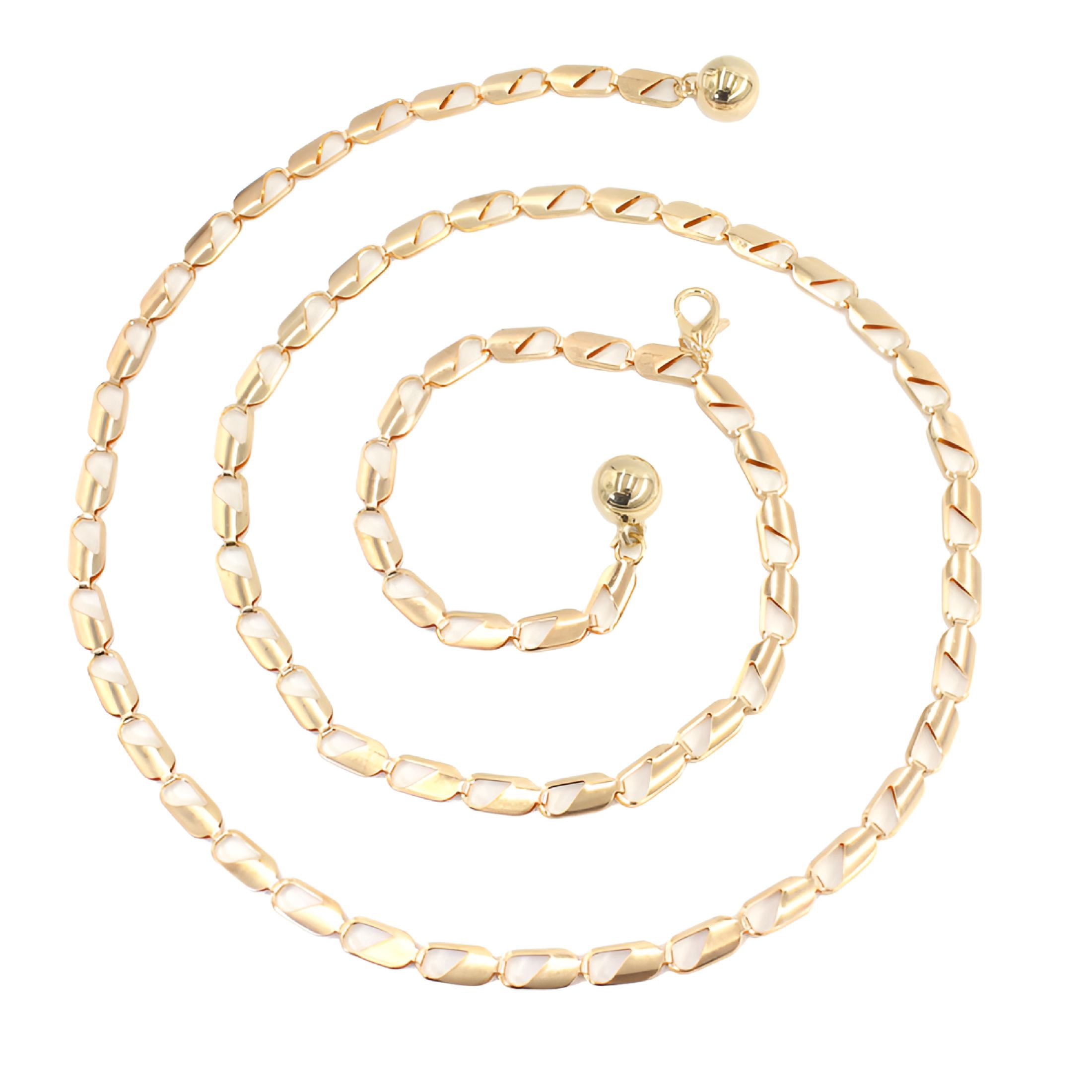 TELOLY Fashion Metal Elastic Gold Chain Belt for Women Dress Corset ...
