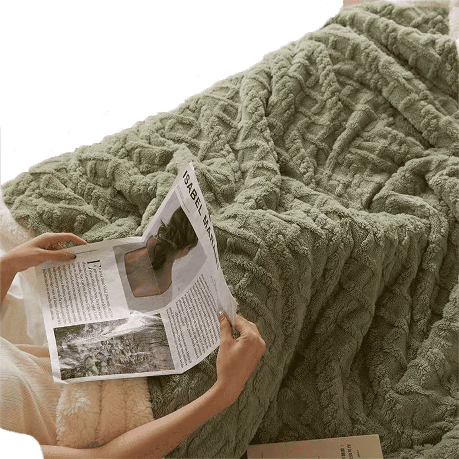 TELOLY Fluffy Blanket Soft to the Touch Throw Blankets for Bed Vibrant ...