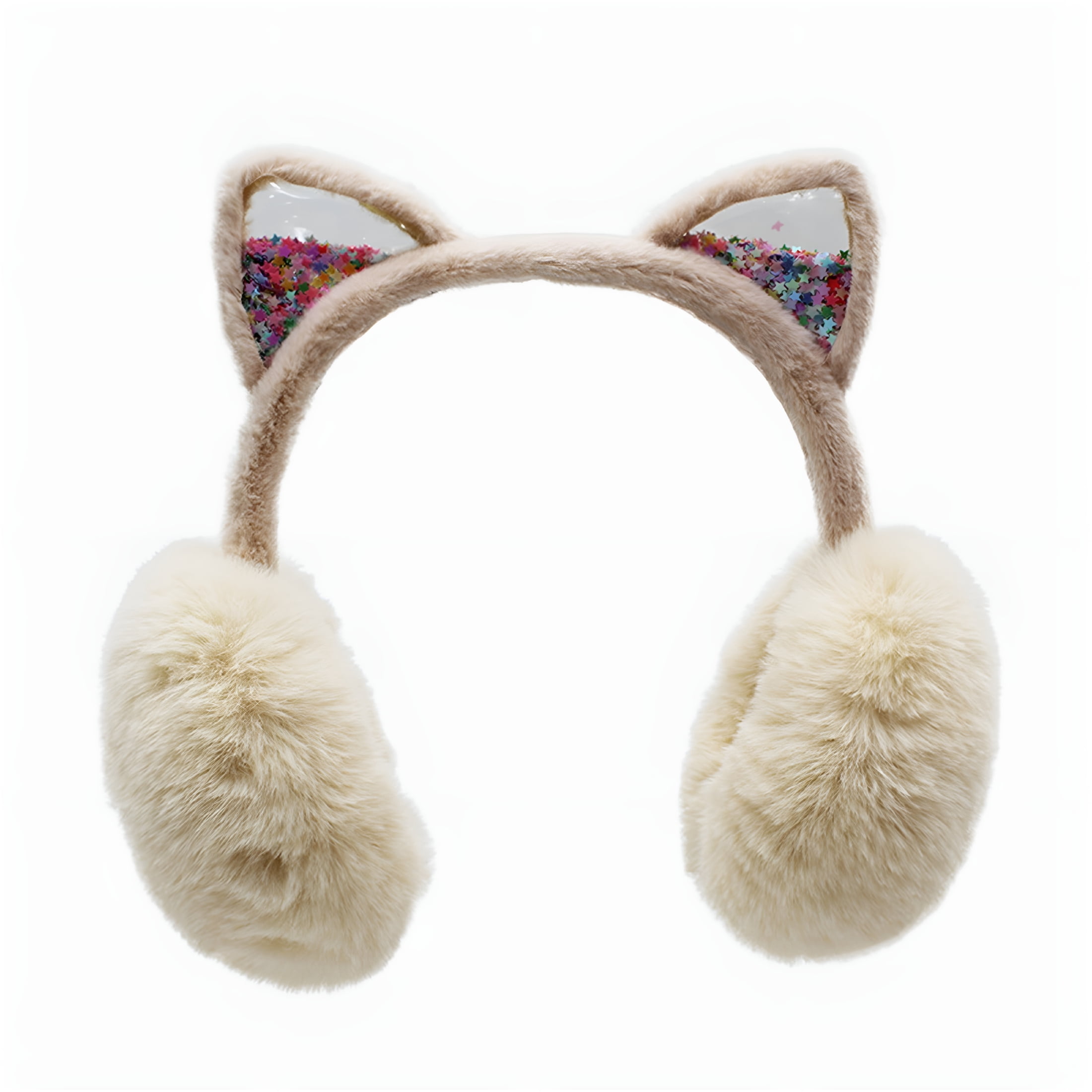 TELOLY Fluffy Ear Muff Women Plush Foldable Earmuffs Kids Winter ...