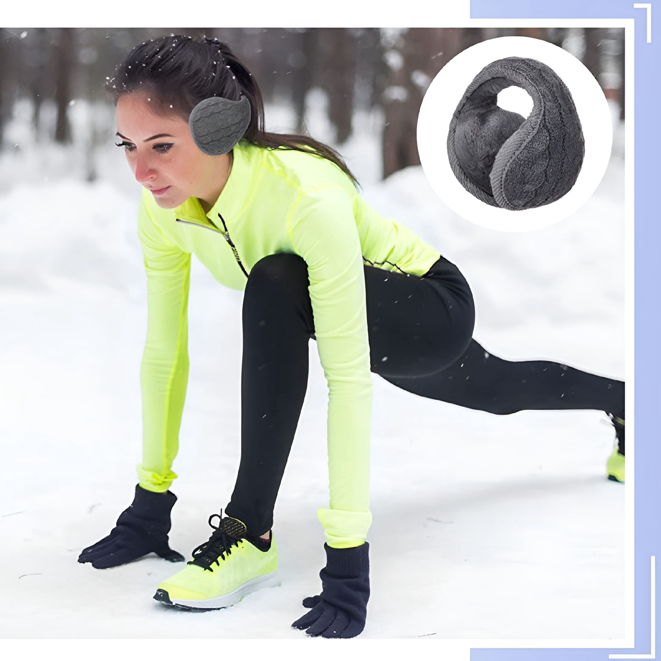 TELOLY Foldable Ear Muffs Winter, Womens Winter Earmuffs Unisex Warm ...