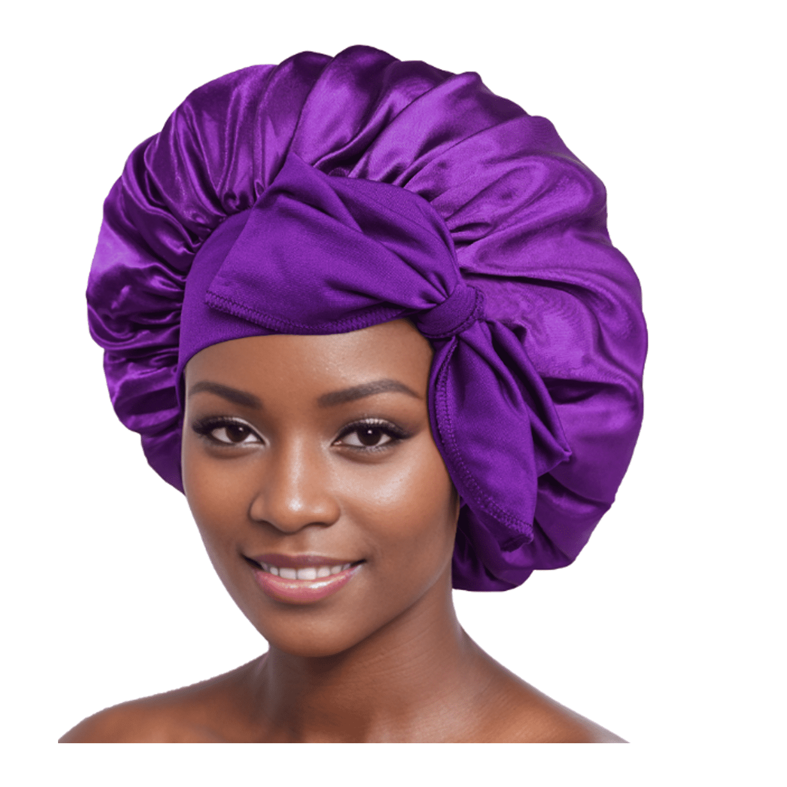 TELOLY Hair Bonnet Chemical Fiber Hood Ribbon Bonnet for Sleeping ...
