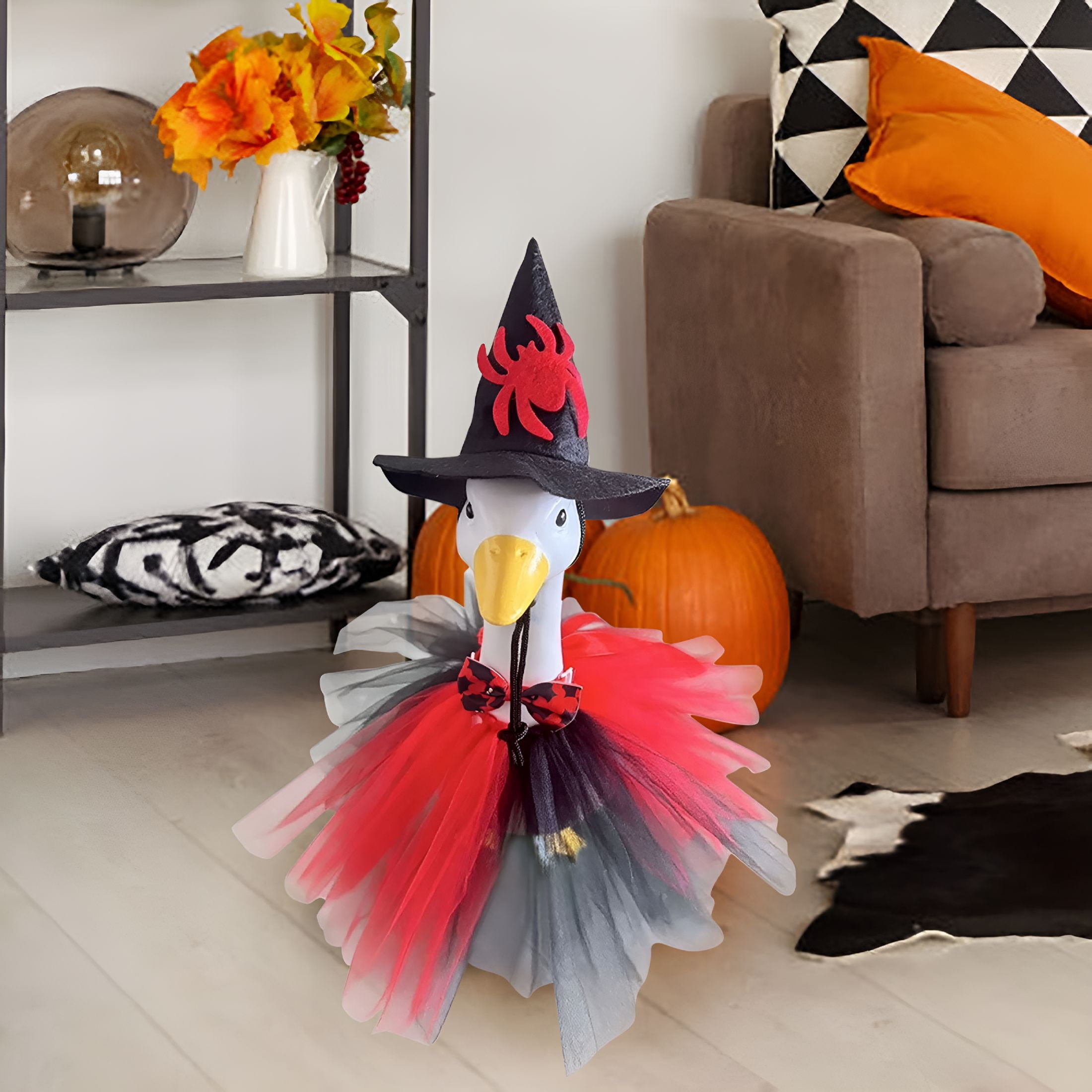 TELOLY Halloween Goose Outfit Witch Lawn Porch Goose Clothes Fall ...