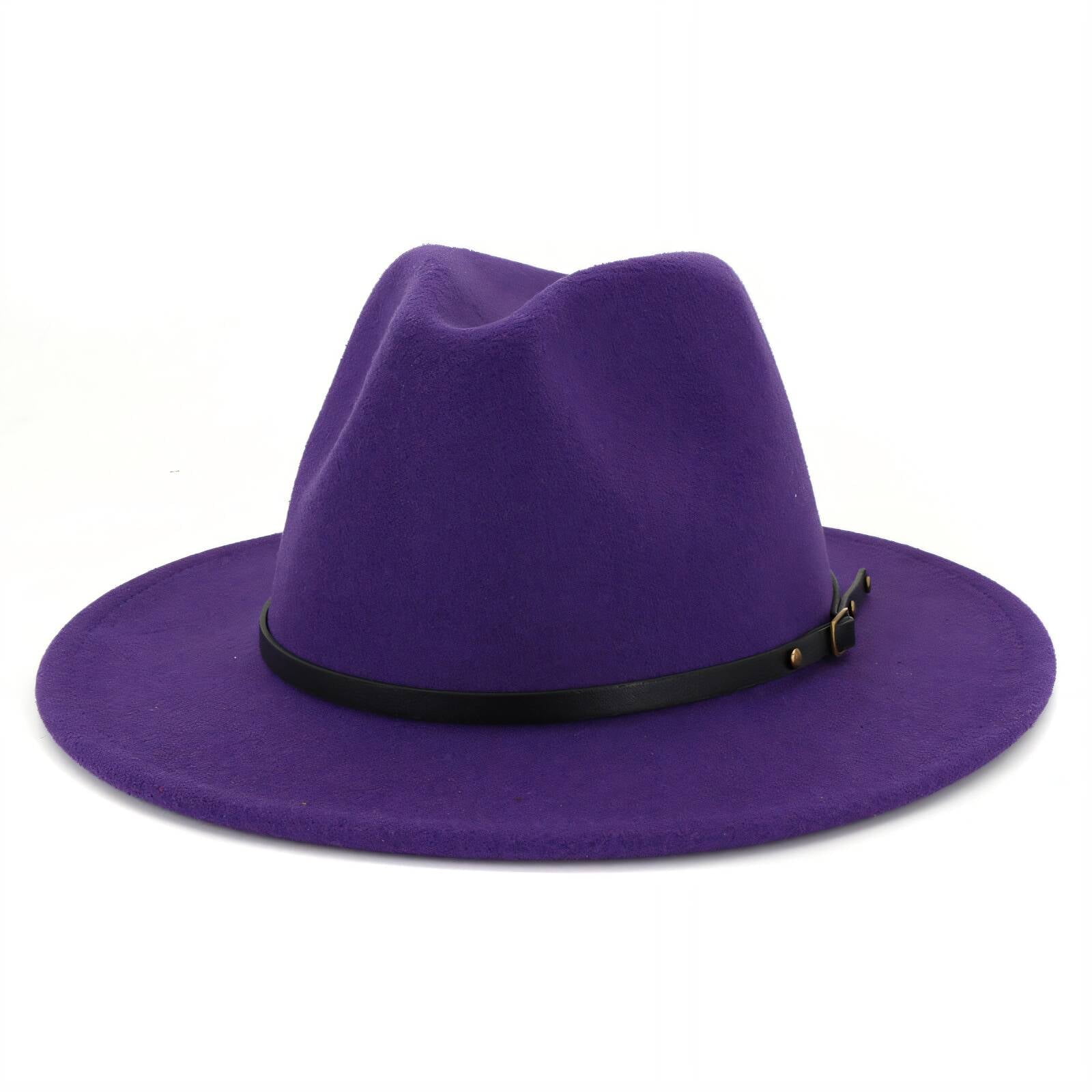 TELOLY Hats for Women,Wide Brim Design Wool Hat,Elegant British Style ...