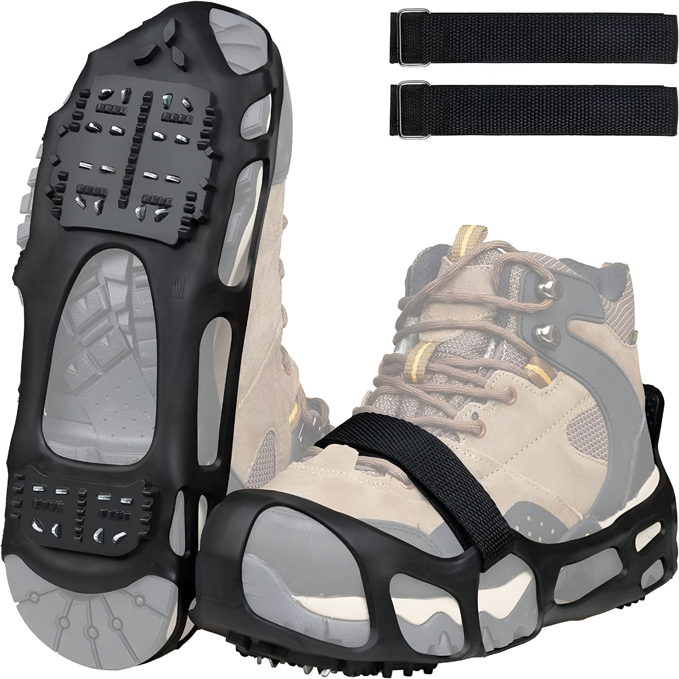 TELOLY Ice Cleats Snow Traction Cleats Crampons for Walking on Snow and ...