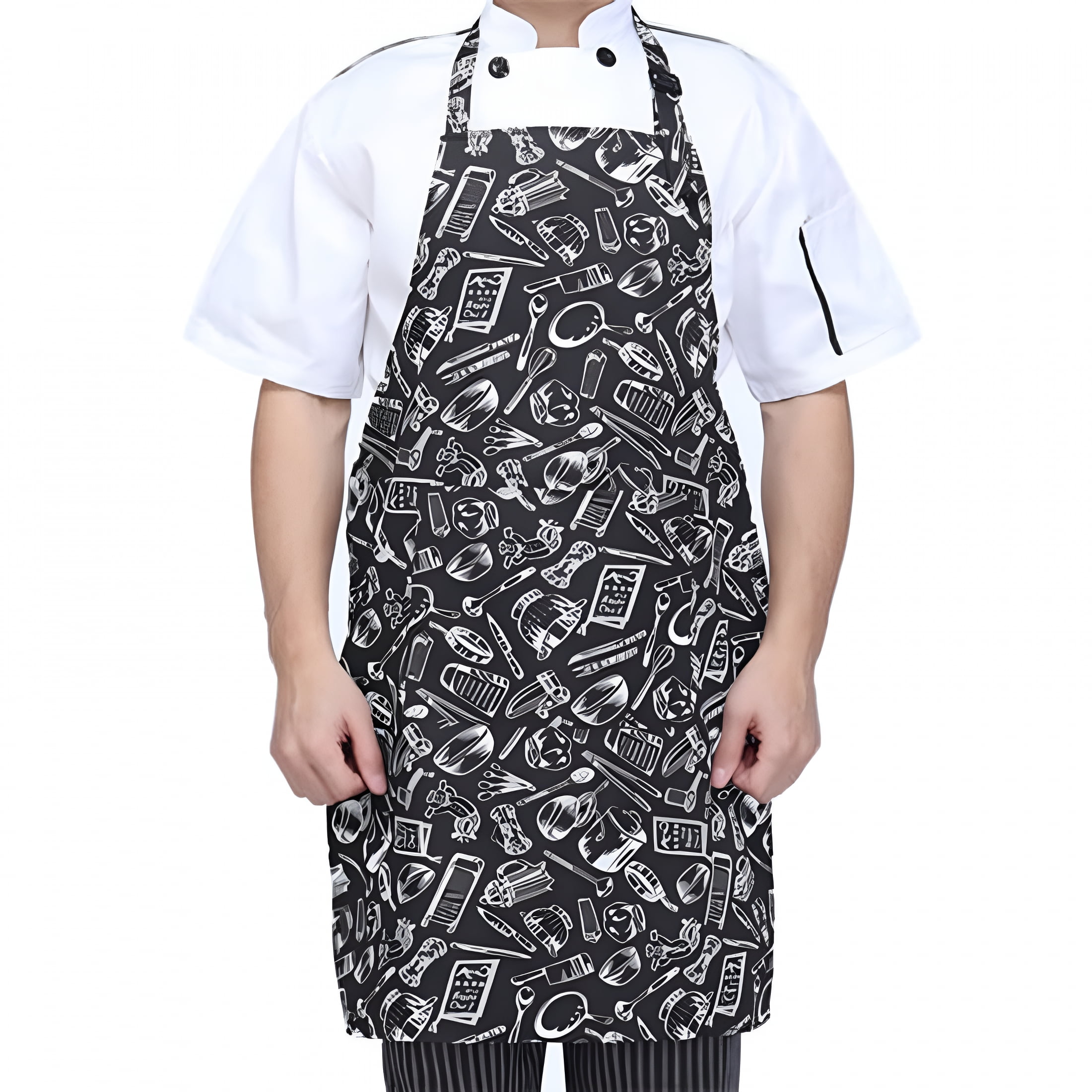 TELOLY Kitchen Aprons Fashion For Woman Men Chef Work Apron For Grill ...