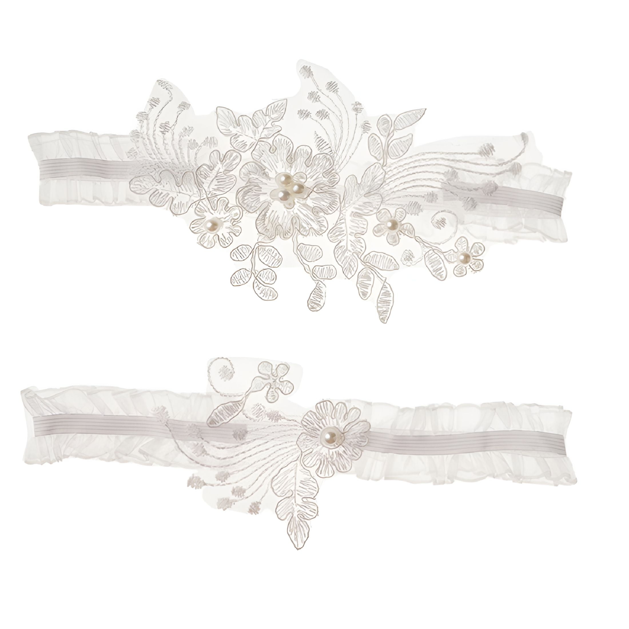 TELOLY Lace Garter Bridal Rings Wedding Garters Pearl Leg Bride Decor ...