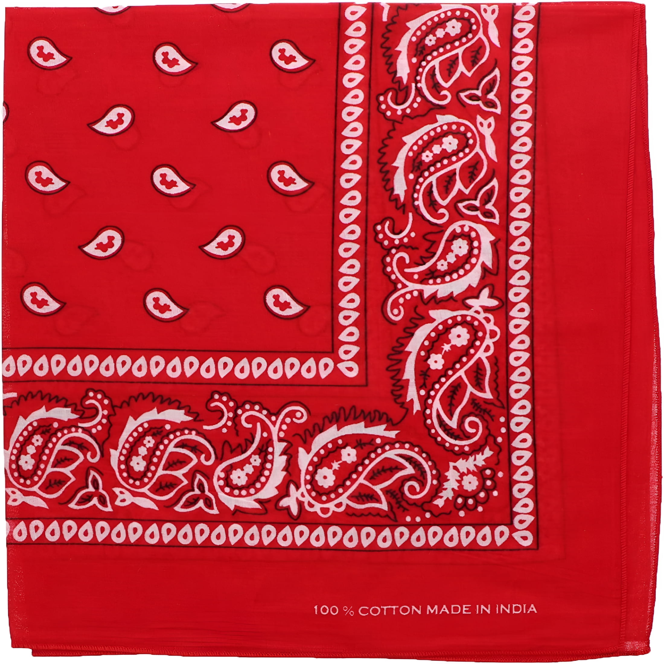 TELOLY 2026 New Large Paisley Bandana 27X27 Inch Red Bandana for Sports ...