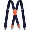TELOLY Men'S Adjustable X-Back with Clips Suspenders,Navy Blue for ...