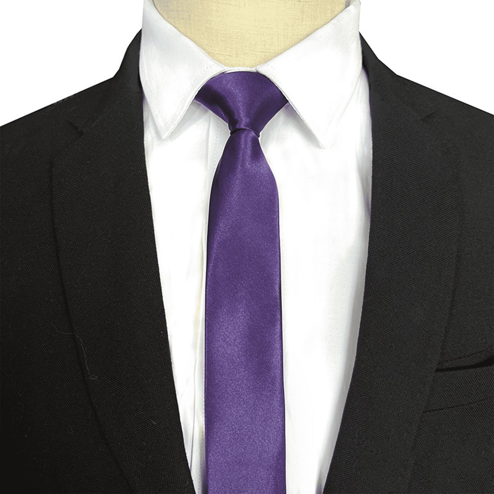TELOLY Men'S Ties Narrow Design Necktie Glossy Satin Material Corbatas ...