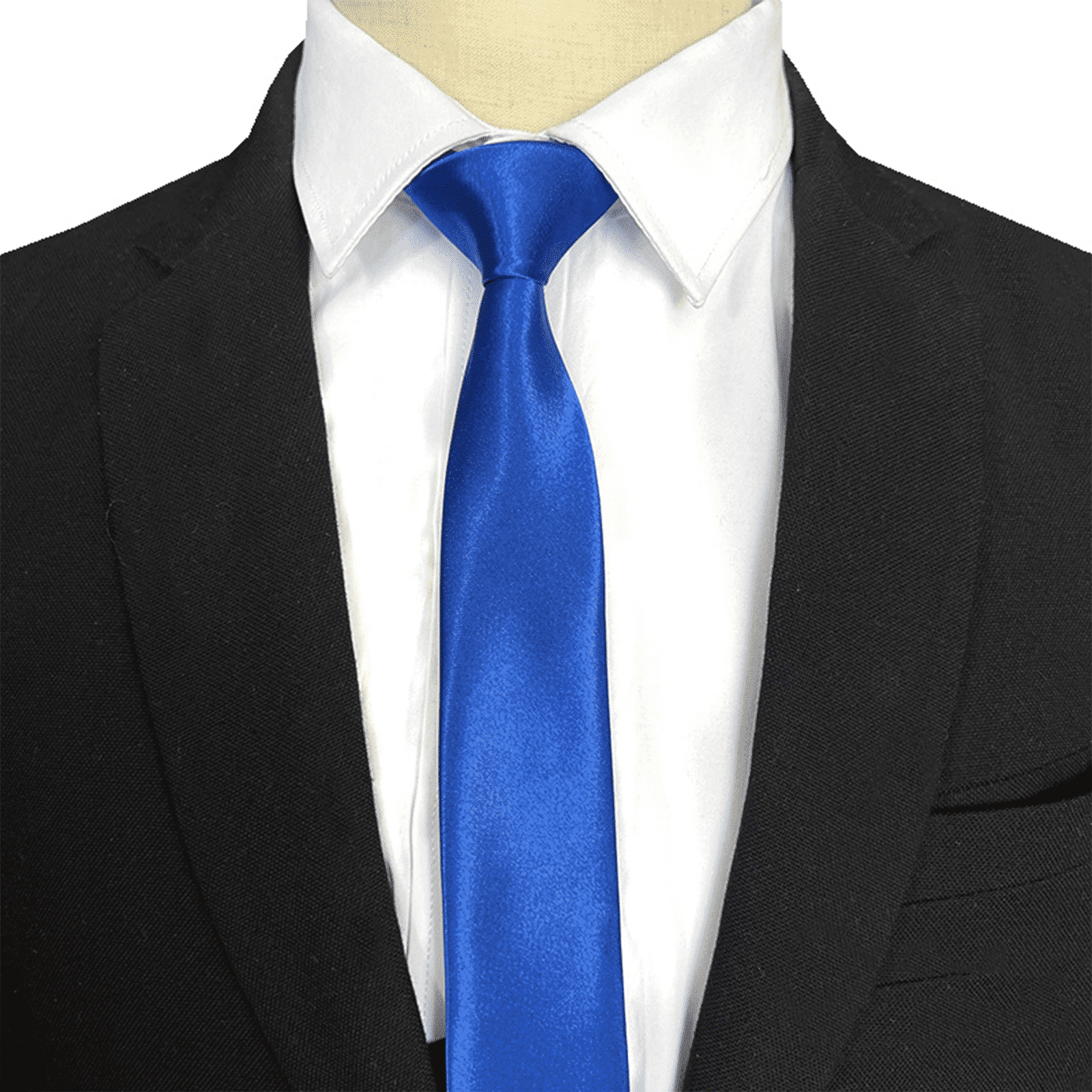 TELOLY Men'S Ties Skinny Design Necktie Glossy Satin Texture Corbatas ...