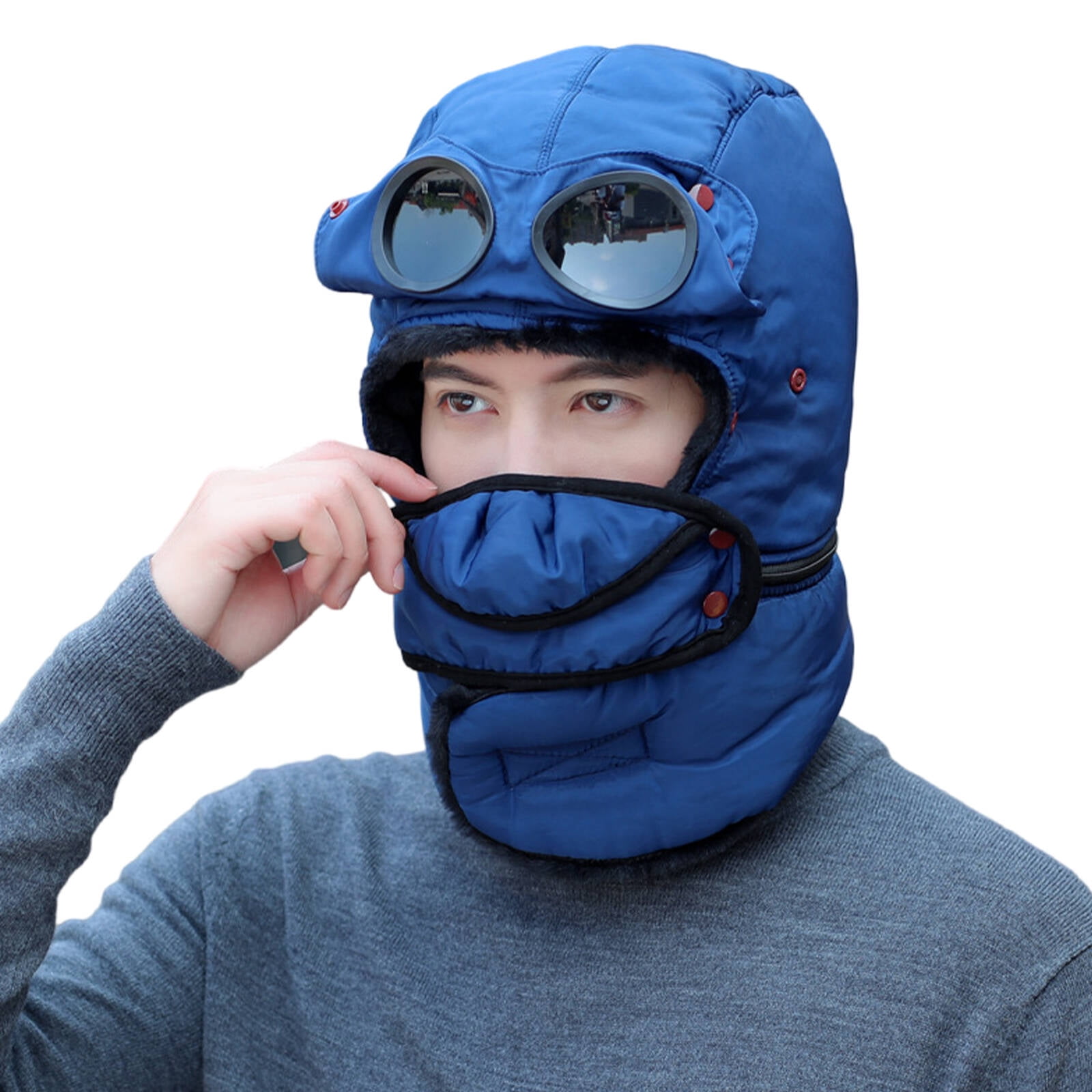 TELOLY Mens Hats,Hat and Neck Split Ushanka,Warm and Stylish Hat for ...