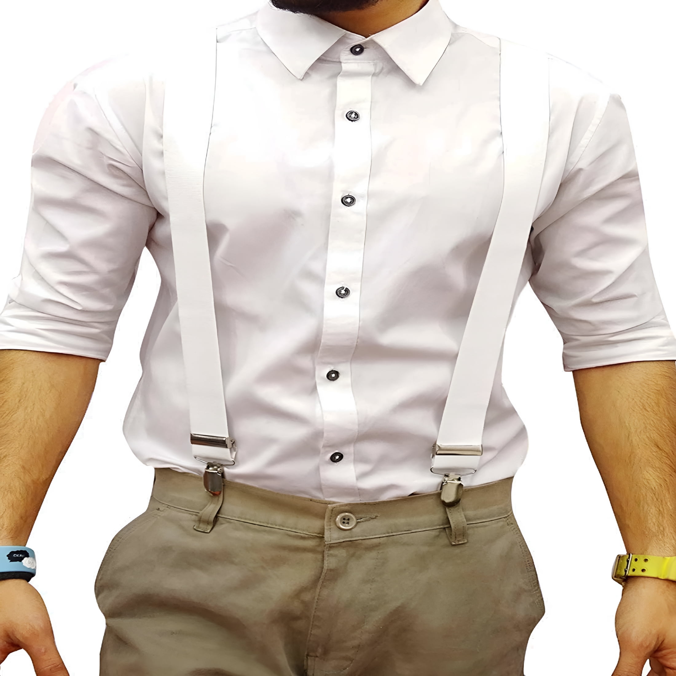 TELOLY Mens Suspenders Very Strong Clips Heavy Duty Braces Suspenders ...