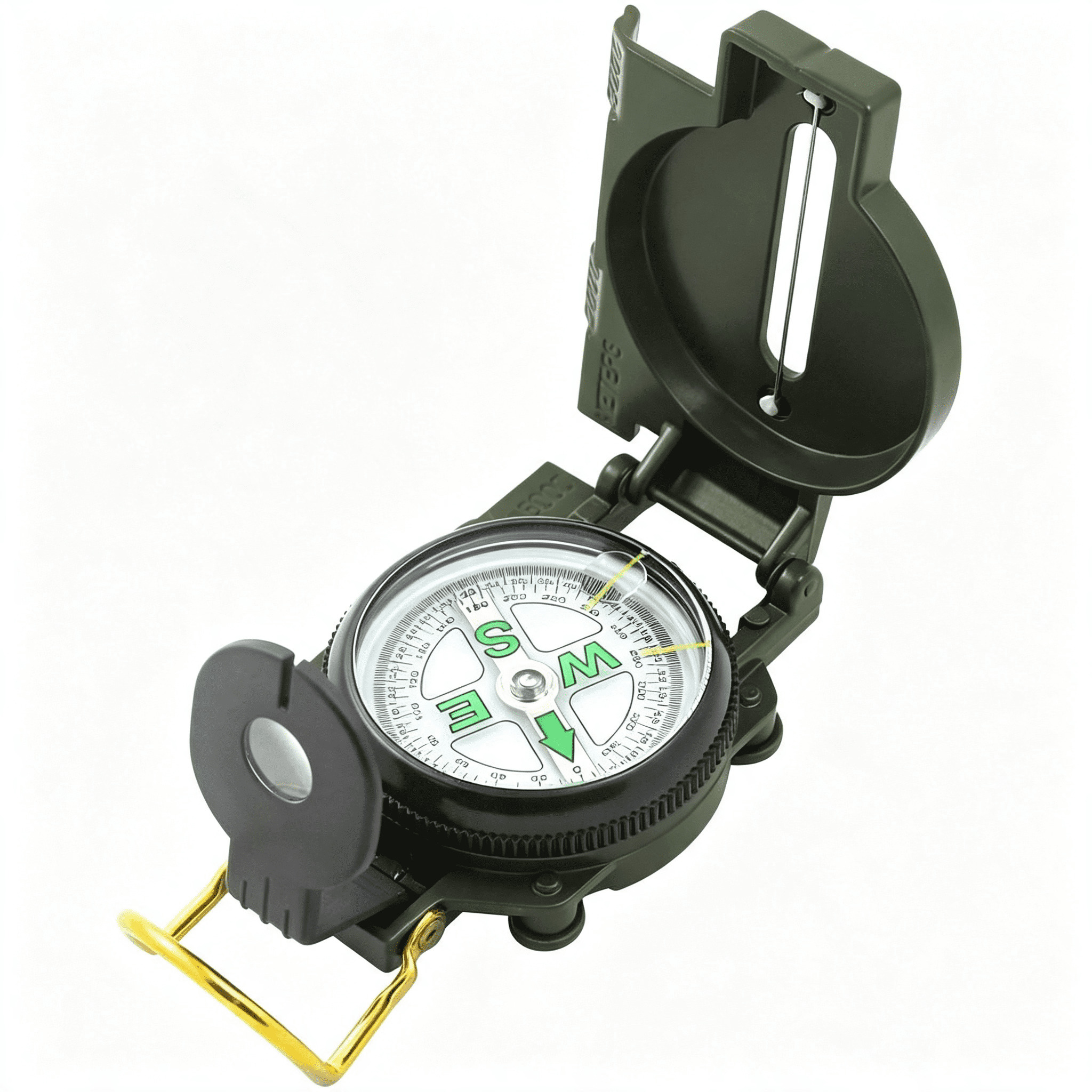 TELOLY Military Compass. Lensatic Compass.Outdoor Hiking Survival ...