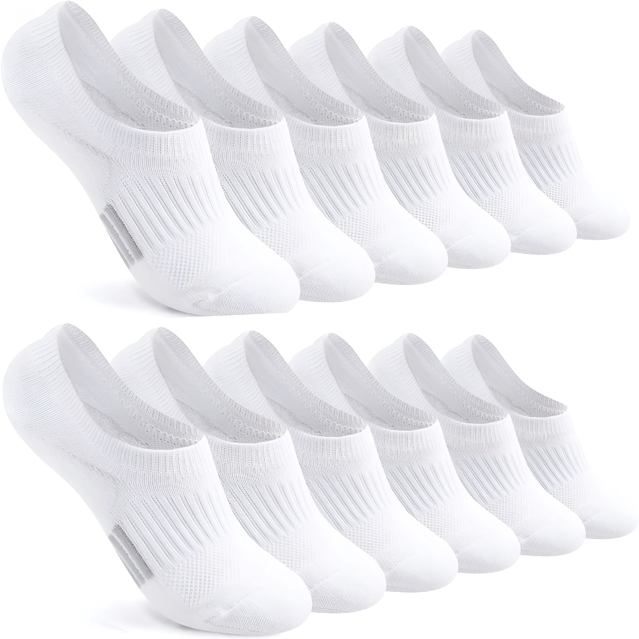 TELOLY No Show Socks Cushioned Low Cut Footies 6 Pairs - Walmart.com
