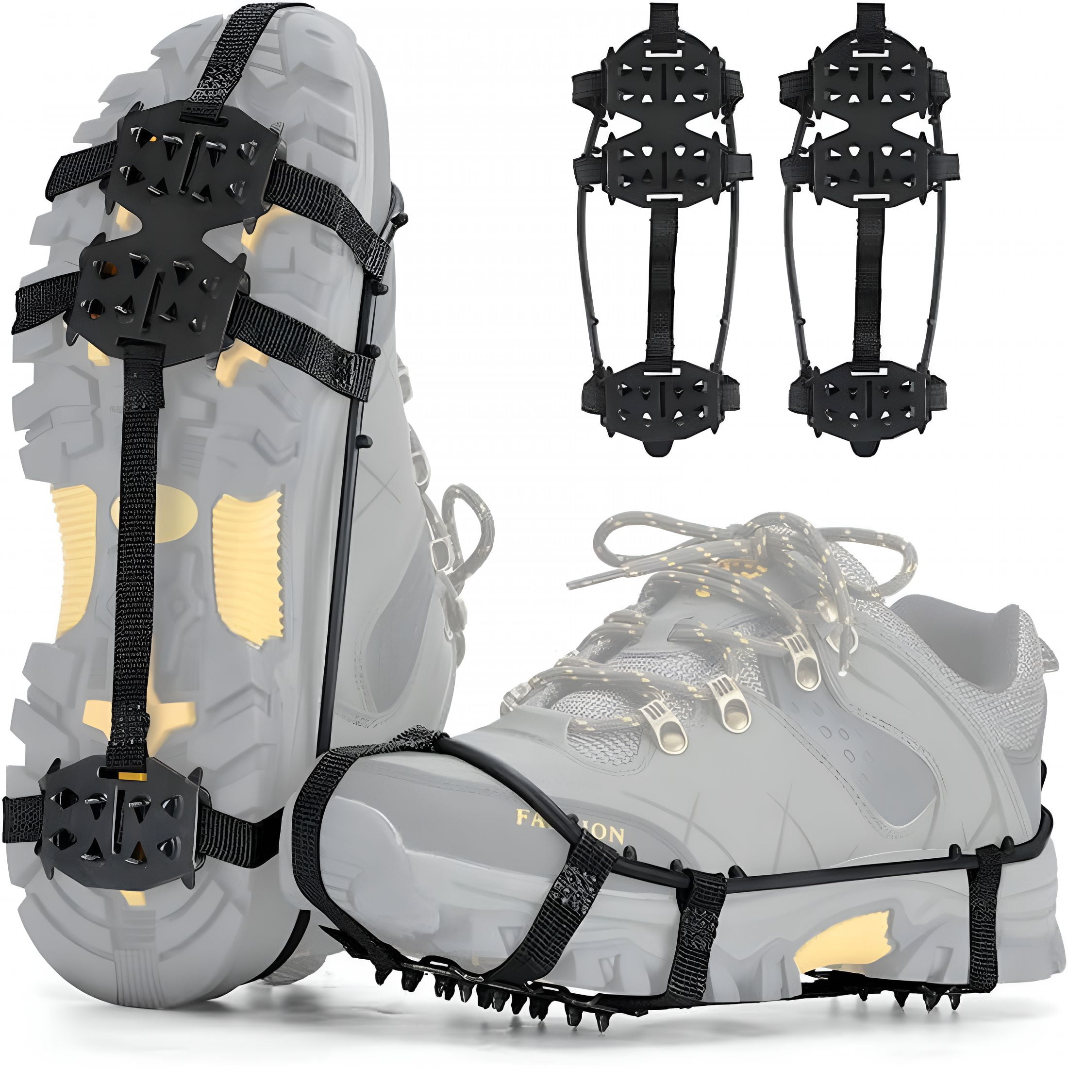TELOLY Outdoor 24 Tooth Crampons Snow Non Slip Shoe Cover Ice And Snow ...