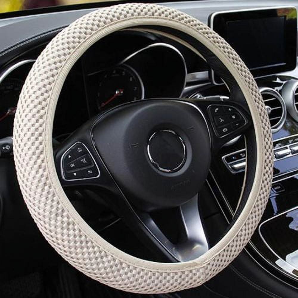 TELOLY PWFE Universal 38cm Car Auto Steering Wheel Cover Elastic Ice ...