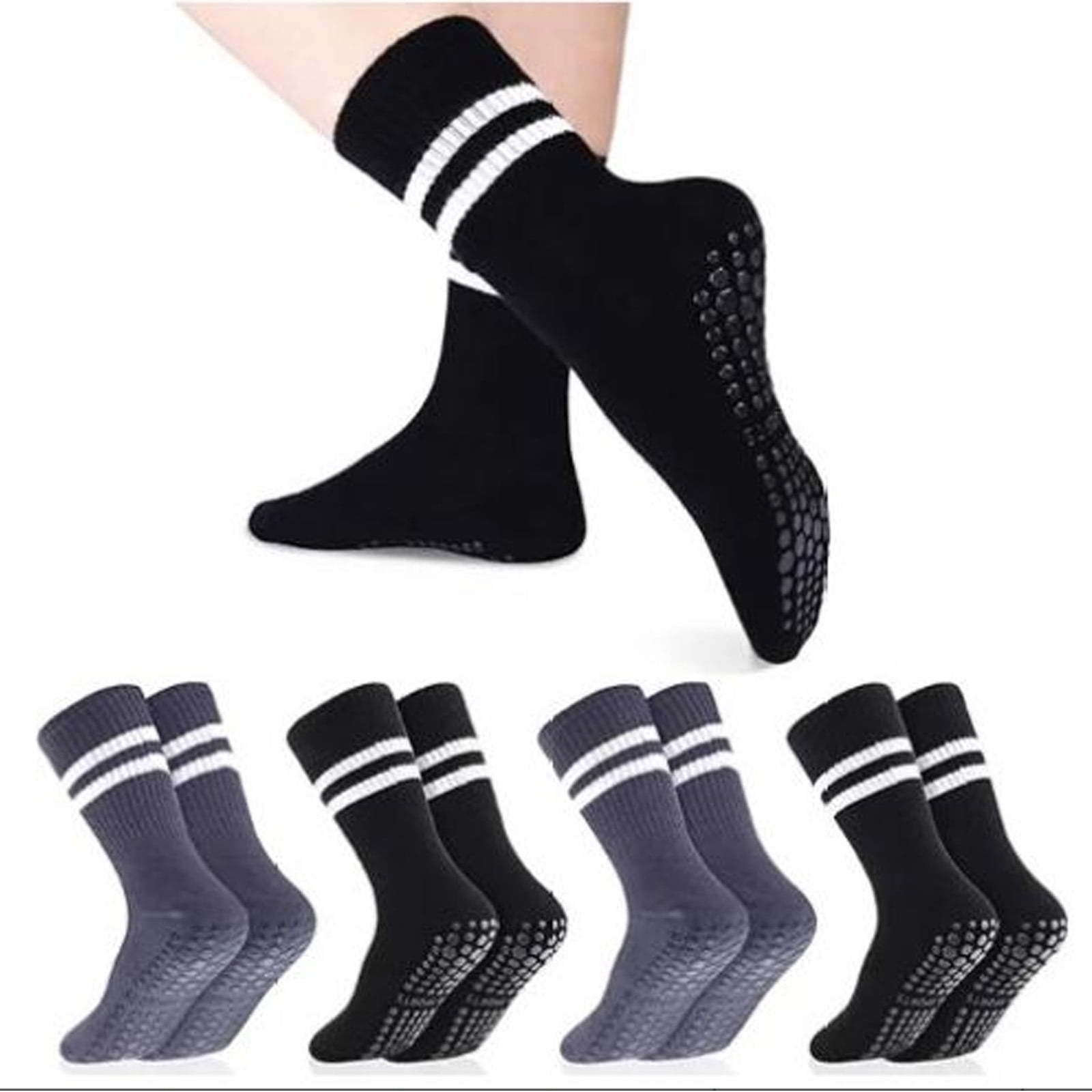 TELOLY Pilates Socks,Silicone Grip for Stability Yoga Socks,Shock ...