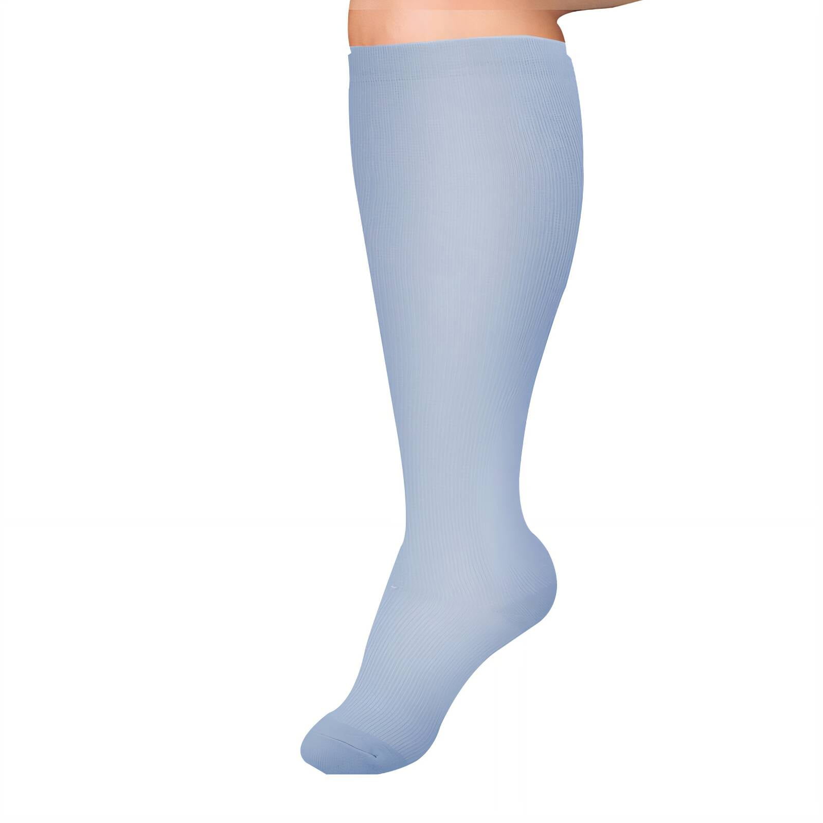 TELOLY Plus Size Compression Socks Wide Calf,Enhanced Gradient ...