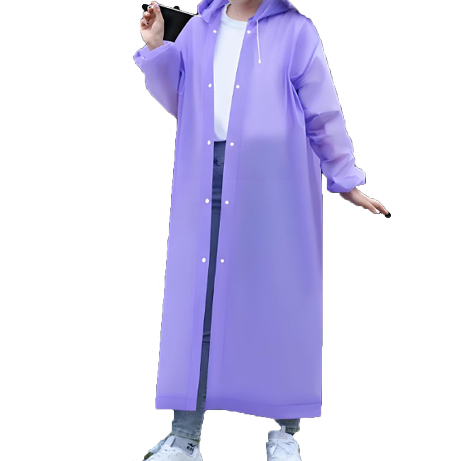 TELOLY Poncho,Light EVA Flat Ponchos Adult,Water-Repellent Women's Rain ...