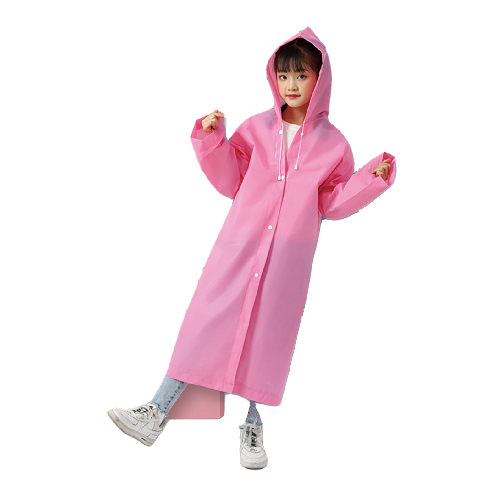 TELOLY Poncho,Soft EVA Children's Drawstring Ponchos,Water-Repellent ...