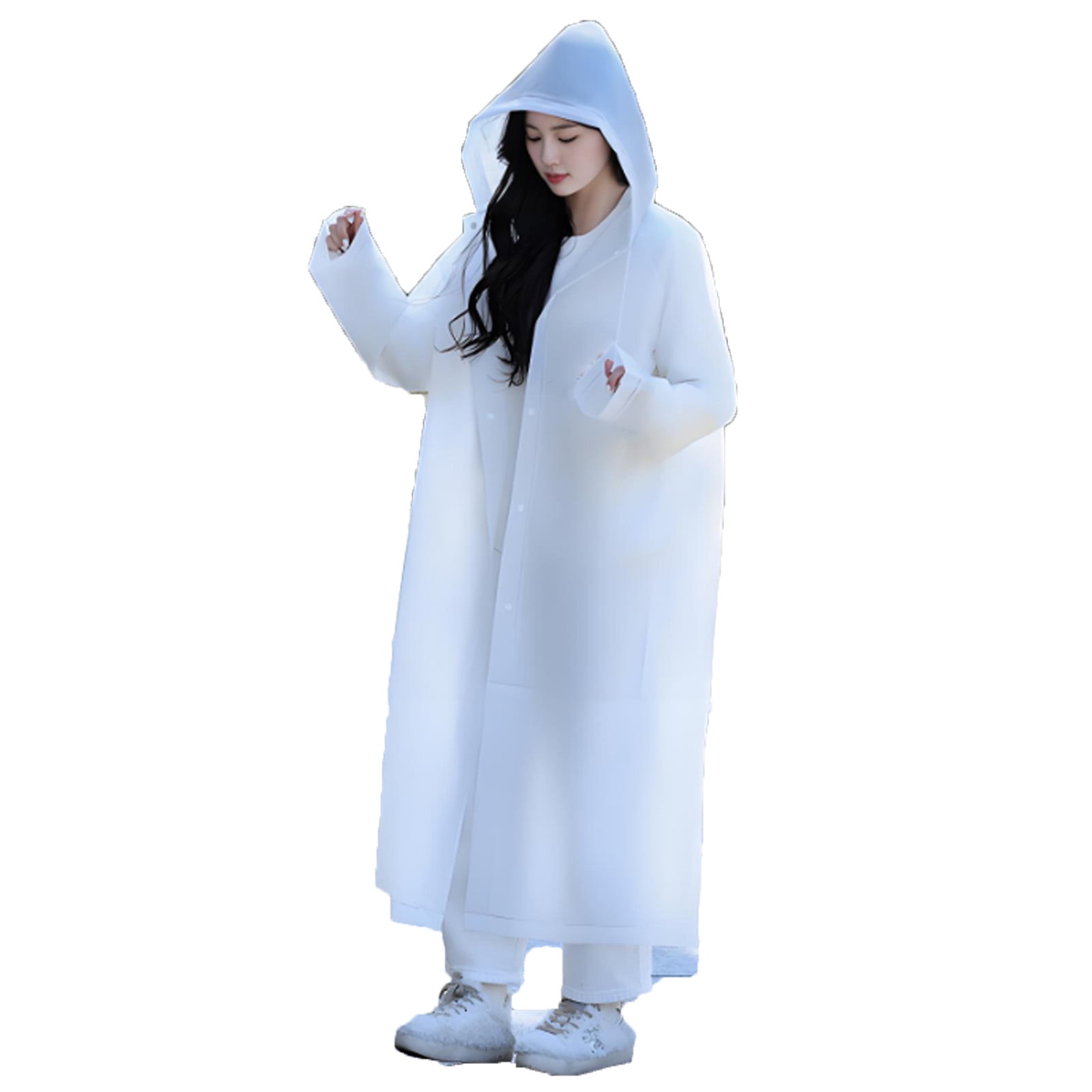 TELOLY Poncho,Soft EVA Flat Ponchos Adult,Waterproof Women's Rain ...