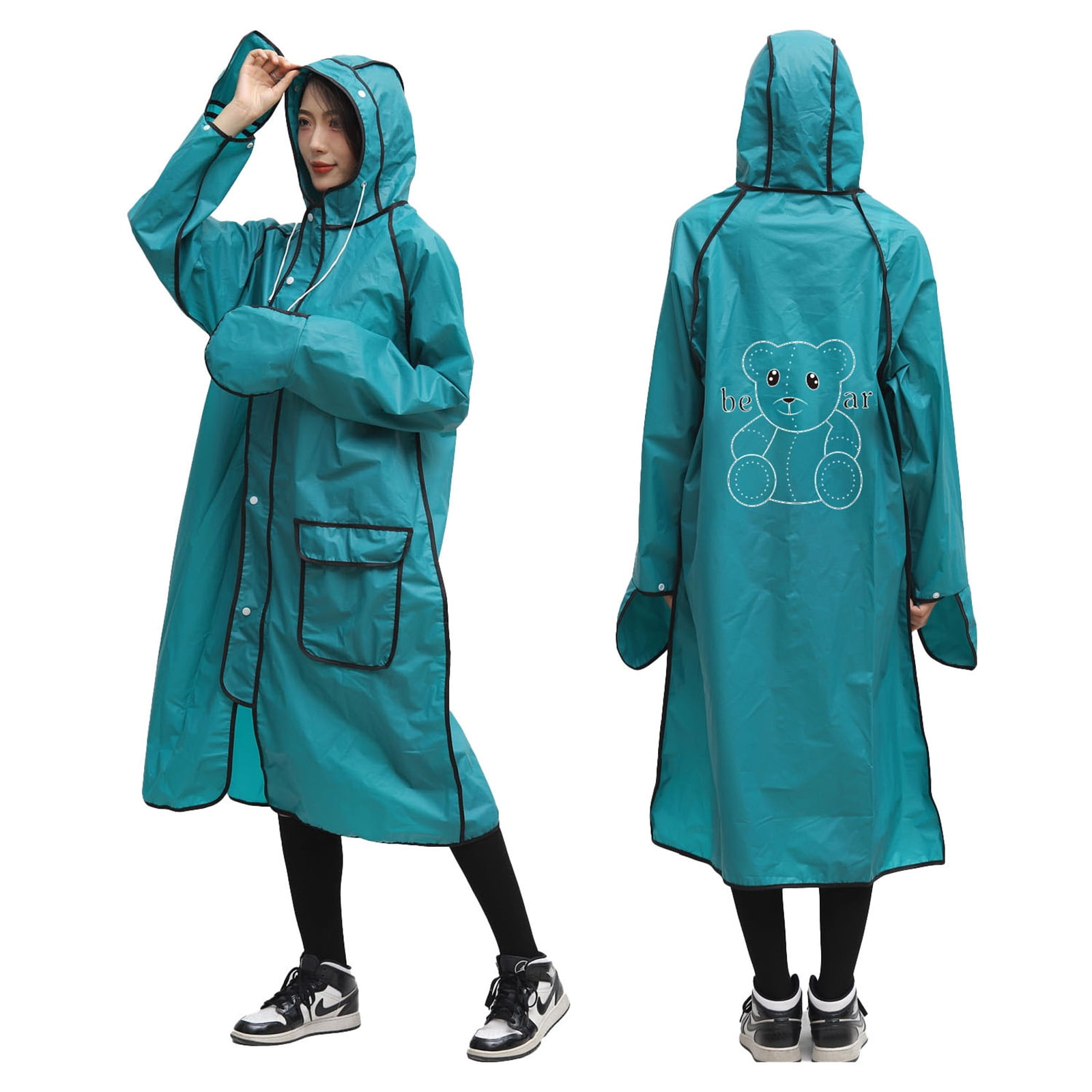 TELOLY Poncho,Weatherproof Ponchos for Adults,Stylish Women's Rain ...