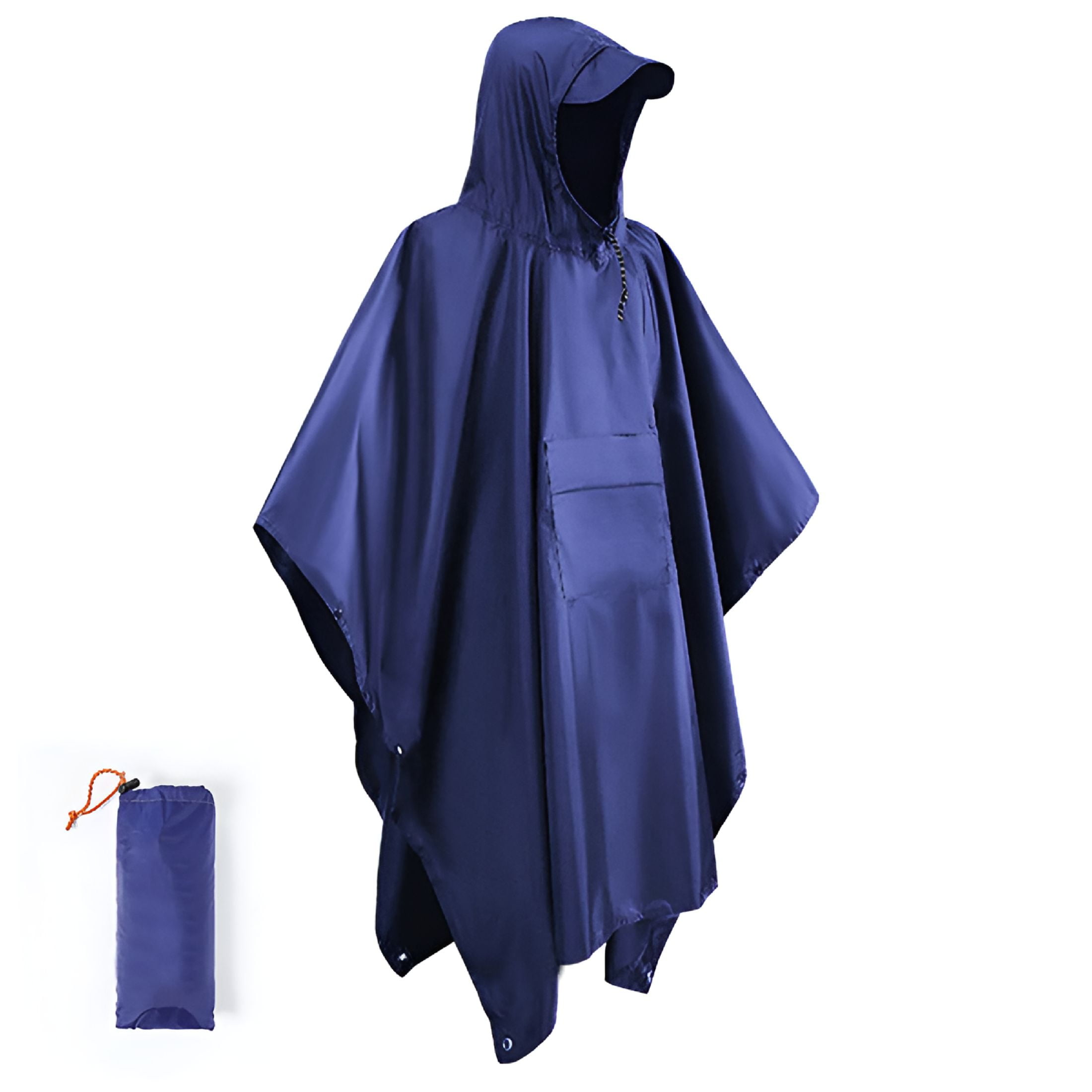 TELOLY Rain Ponchos for Adults Hooded Portable Rain Poncho for Hiking ...