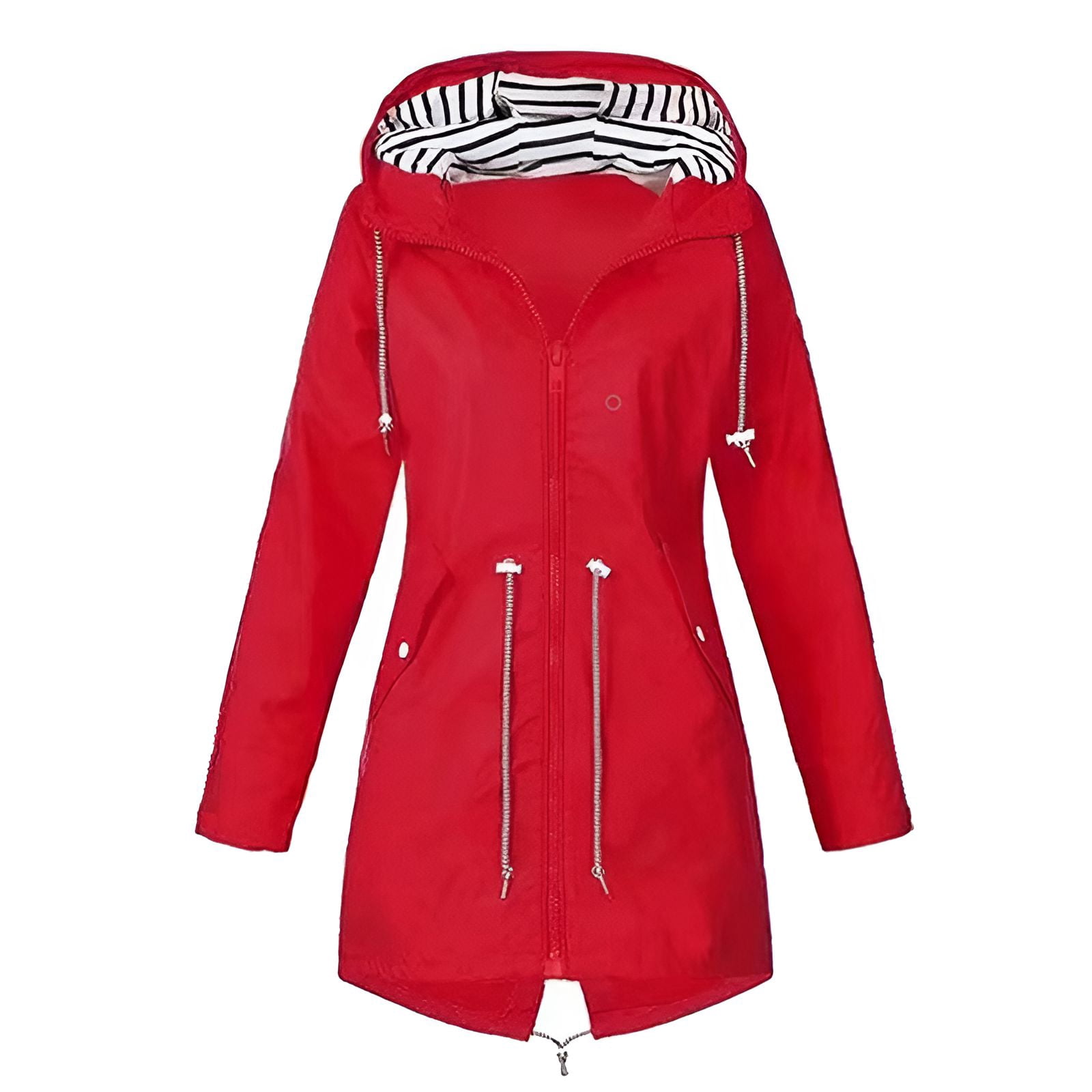 TELOLY Rain Jacket Women,Strong Windproof and Warm Raincoat for Women ...