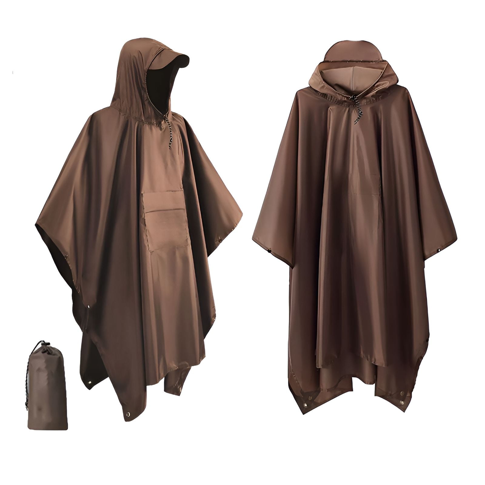 TELOLY Rain Ponchos for Adults,Polyester Adult Ponchos with Hood,One ...