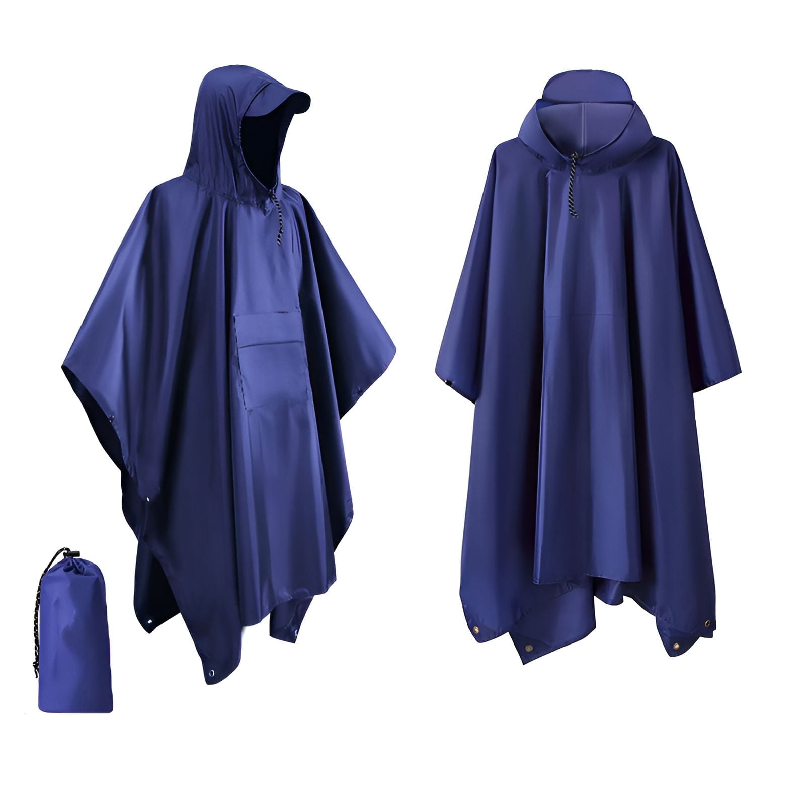 TELOLY Rain Ponchos for Adults,Polyester Disposable Ponchos Adult ...