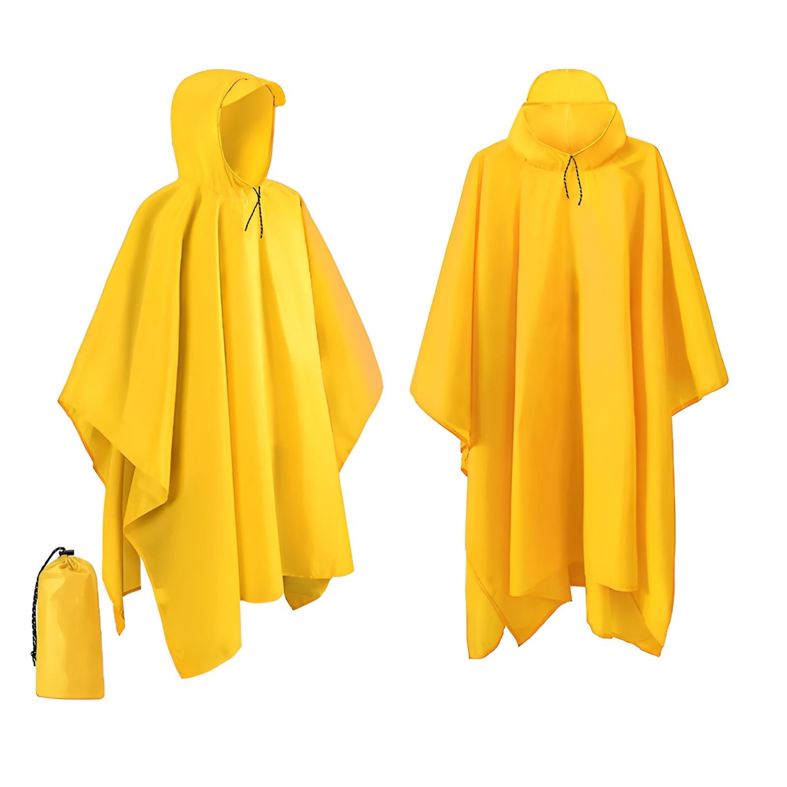 TELOLY Rain Ponchos for Adults,Polyester Adult Ponchos with Hood,Clear ...