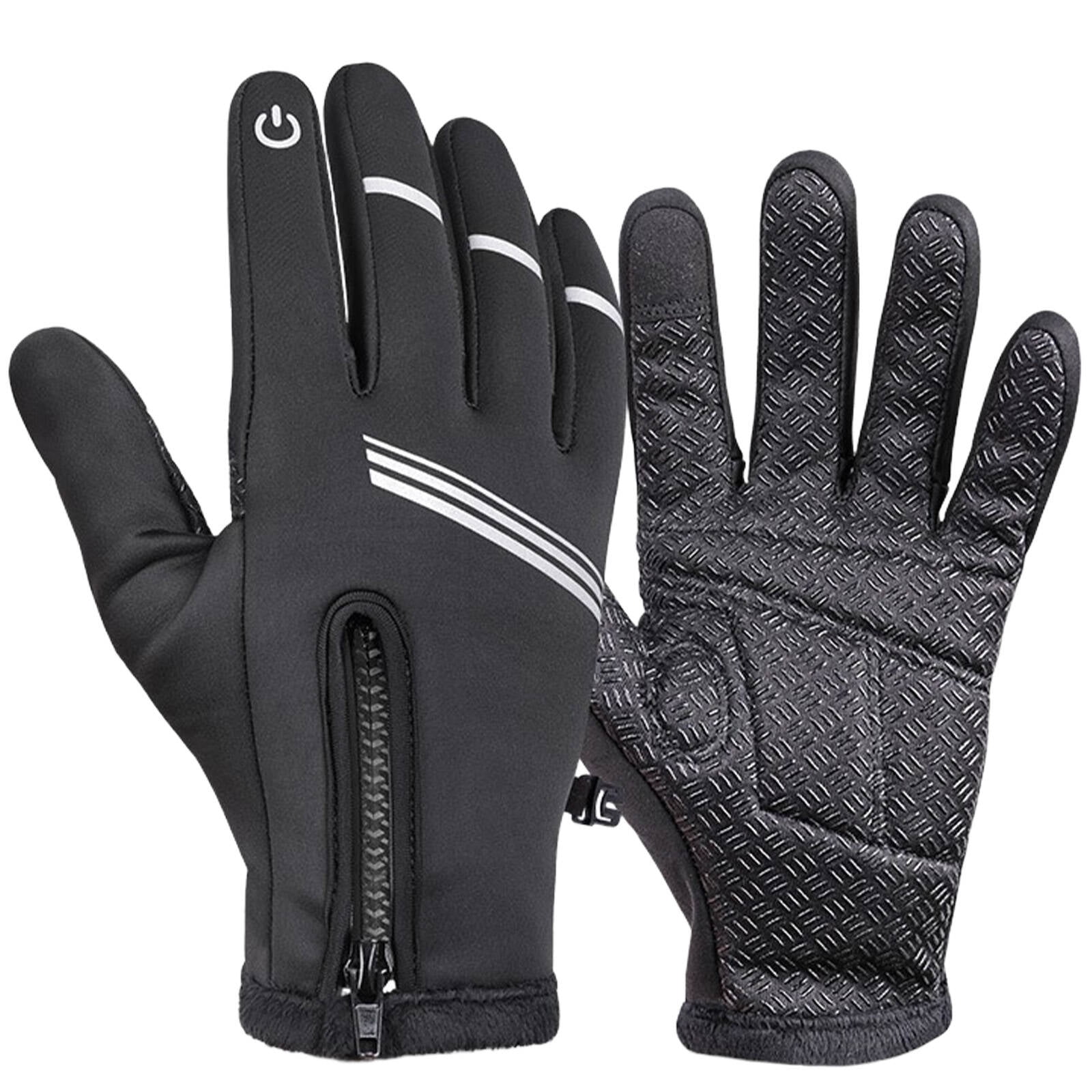 TELOLY Running Gloves Easy to Wear Mens Running Gloves Snug&Warm Fit ...