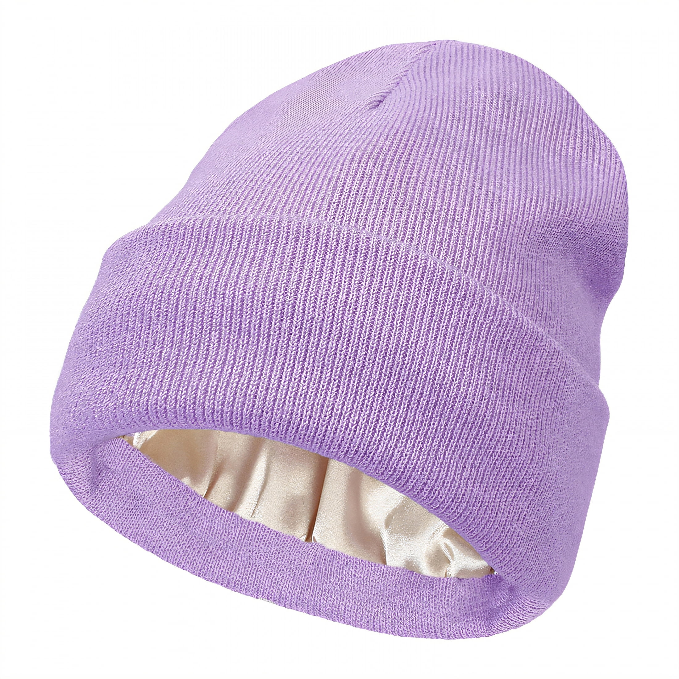TELOLY Satin Lined Beanie,Luxurious Satin Feel Satin Beanie,Refined ...