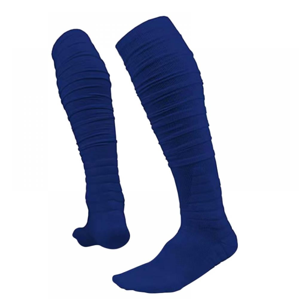 TELOLY Scrunch Ultra Long Football Socks Combed Cotton with Ankle ...