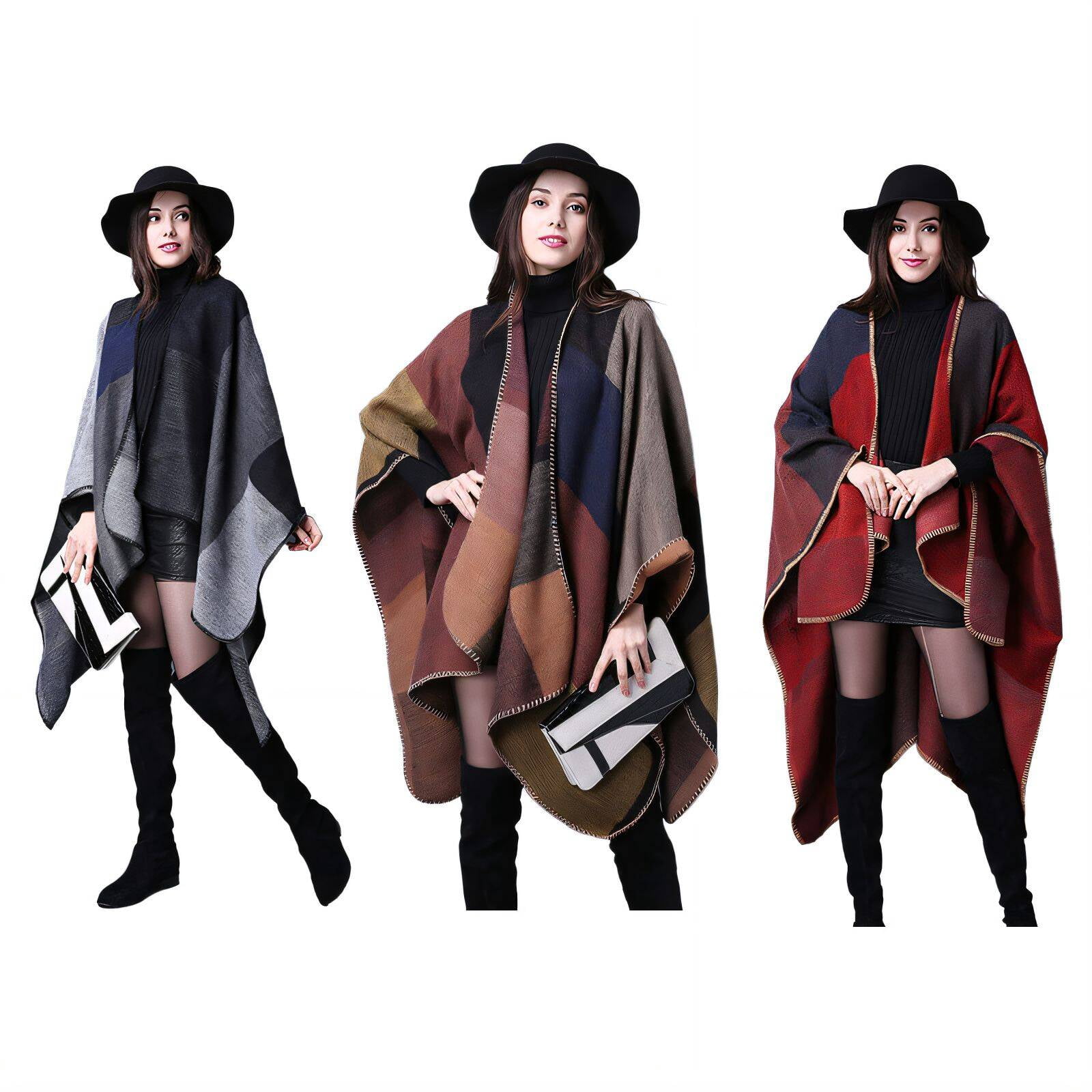 TELOLY Shawl Wraps for Women,Handwoven Edges with Color Block Detailing ...