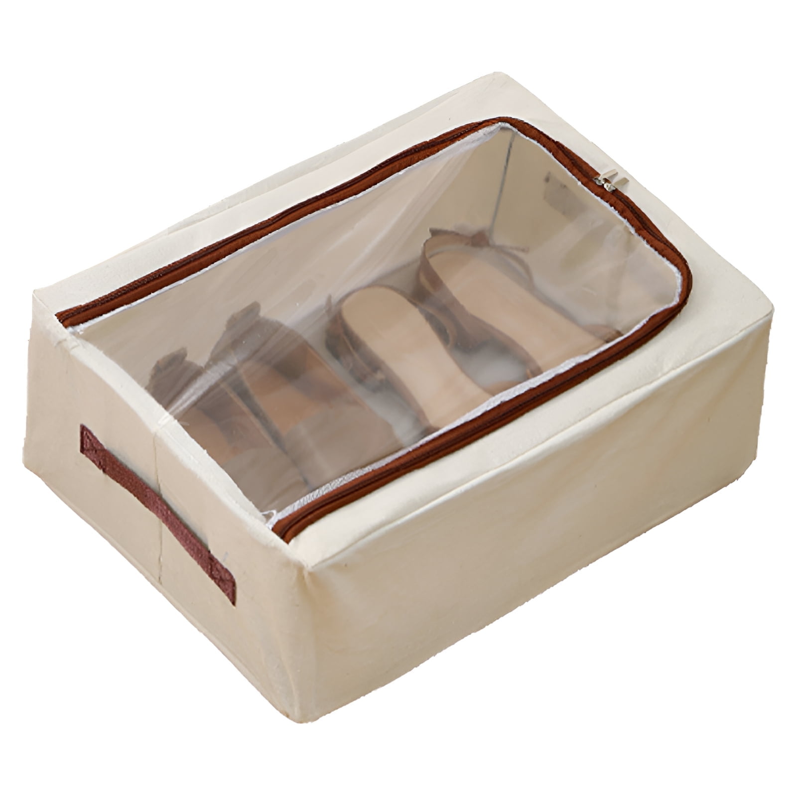 TELOLY Shoe Boxes Solid Carry Handle Shoe Boxes Clear Plastic Stackable ...
