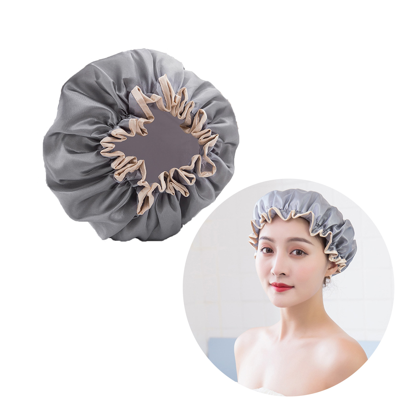 TELOLY Shower Cap ,Eco-Friendly Shower Caps Soft and Reusable,Plastic ...