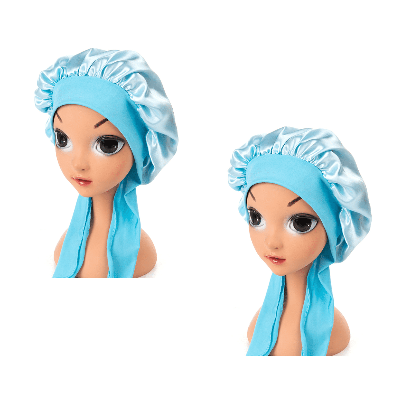 TELOLY Shower Cap Summer Bonnet for Sleeping Child Hair Bonnet,Light ...
