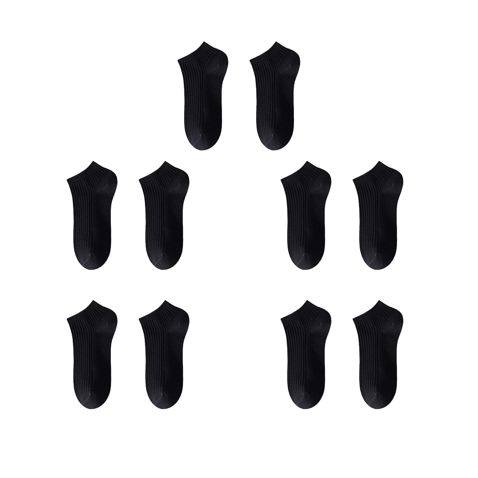 TELOLY Socks,Elastic Ribbed Cuff Compression Socks,Combed Cotton Black ...