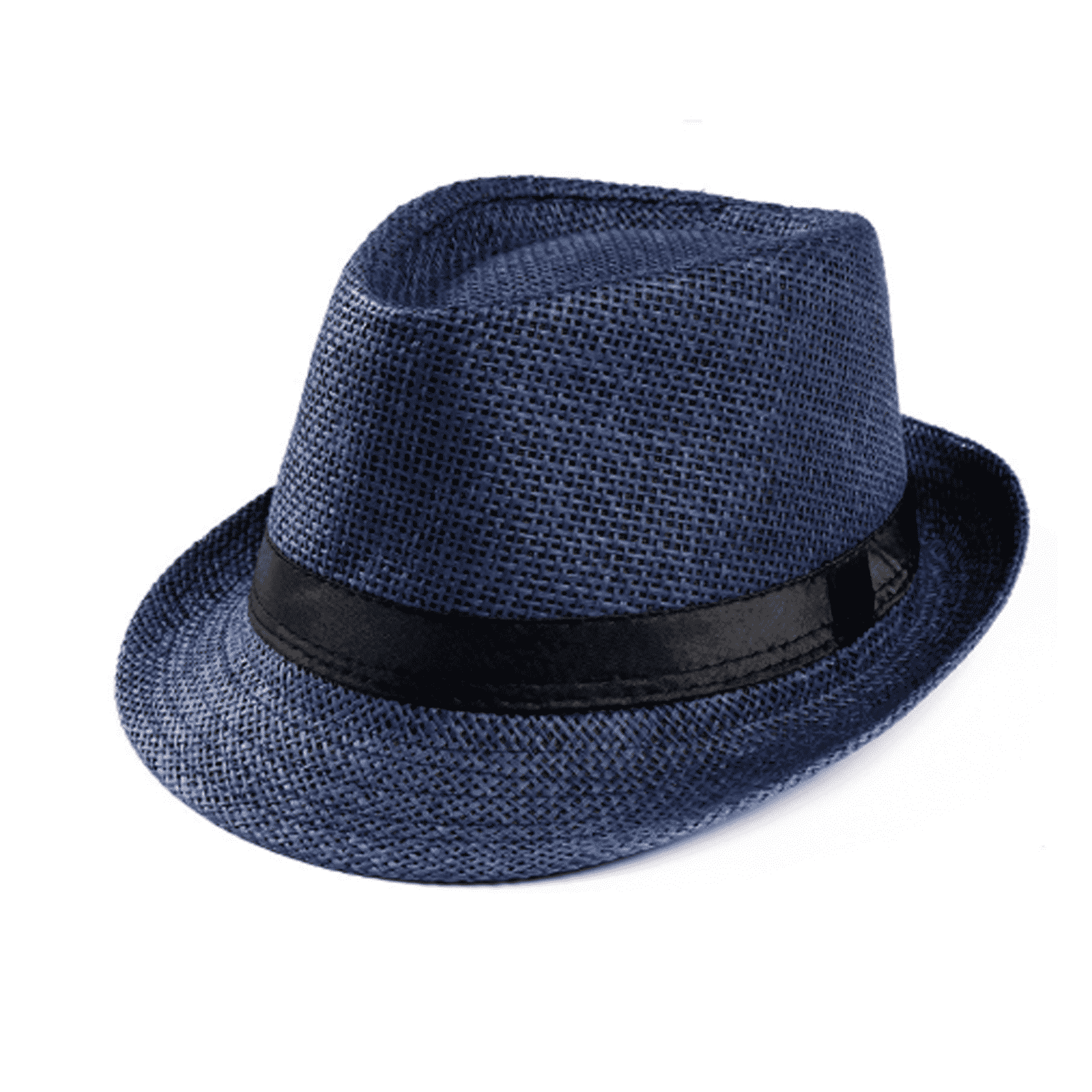 TELOLY Sun Hat Men British Style Jazz Straw Hat Papyrus Fabric Summer ...