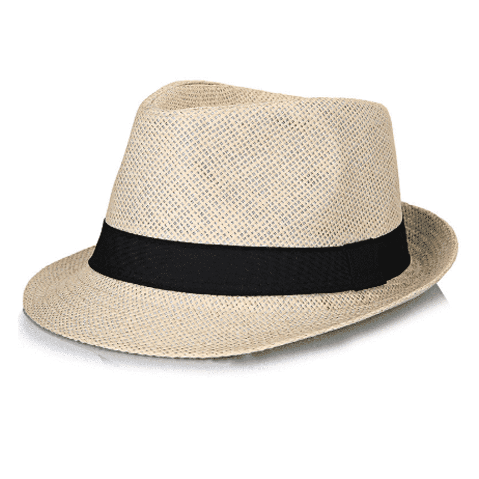 TELOLY Sun Hat Men British Style Jazz Straw Hat Papyrus Fabric Summer ...