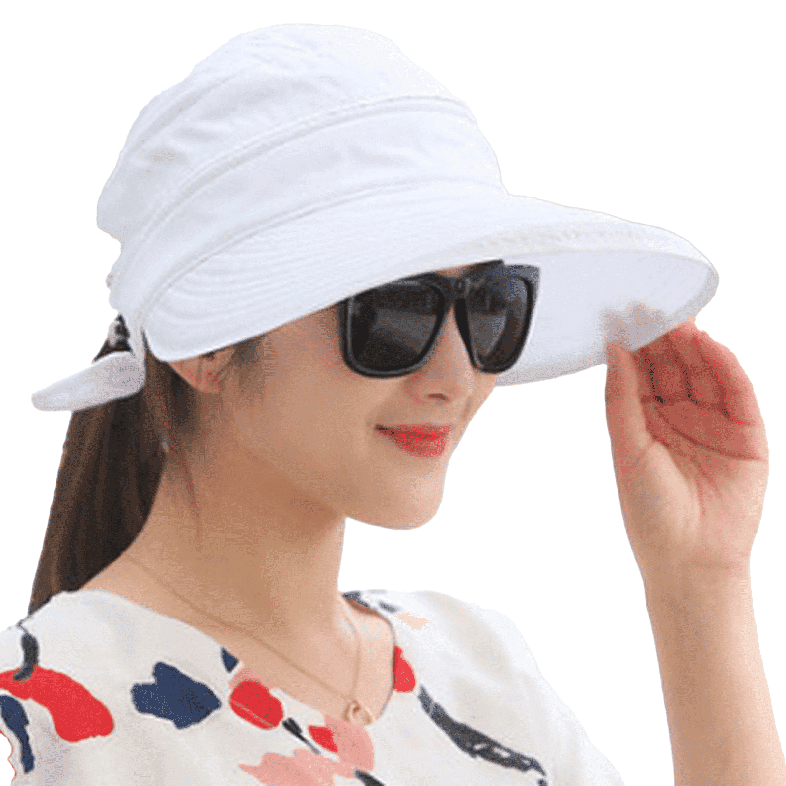 TELOLY Sun Hat Women Summer Outdoor Cycling Empty Top Cap Cotton ...