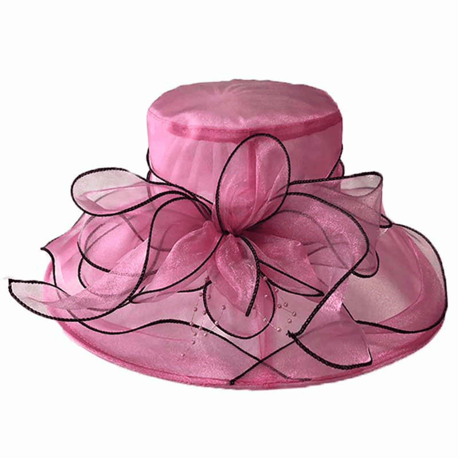 TELOLY 2026 New Sun Hats for Women Floral Organza Wide Brim Sun Hats ...