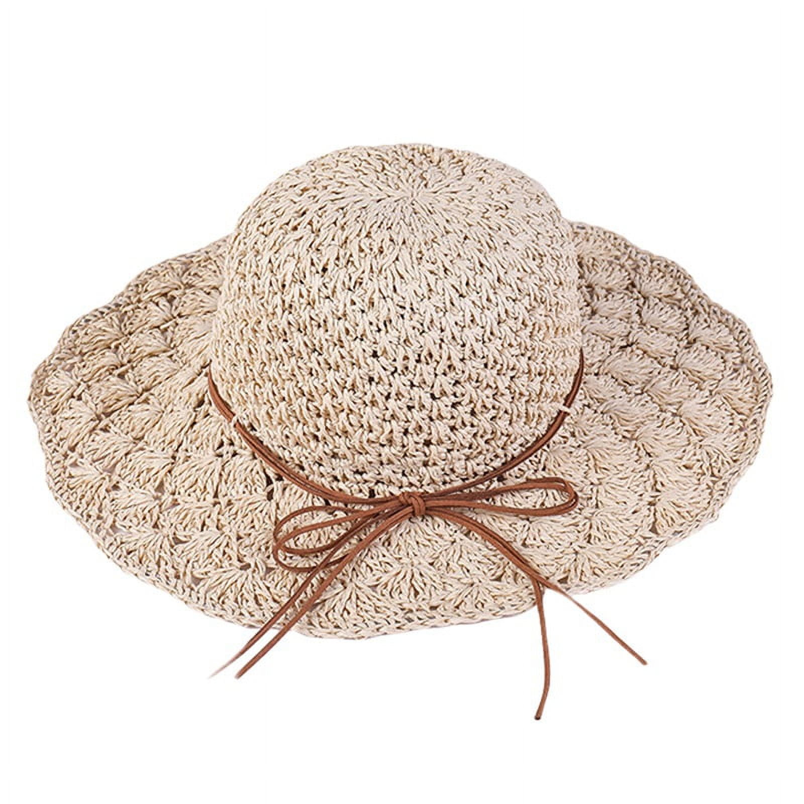 Teloly Womens Summer Sun Hat Wide Brim Uv Upf 50 Panama Fedora