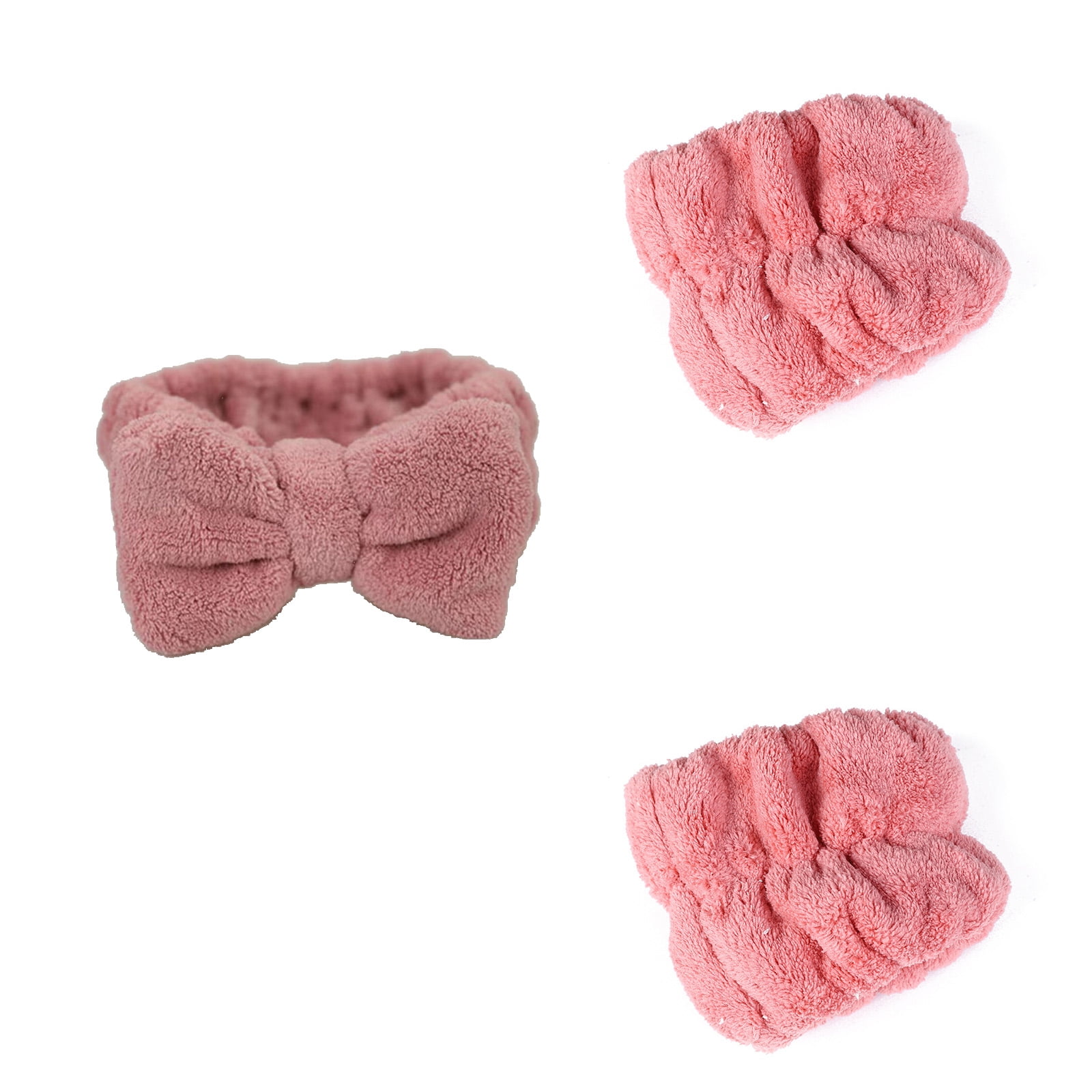 TELOLY Sweat Band,Cozy Coral Fleece Headbands,Soft Women's Hair Head ...