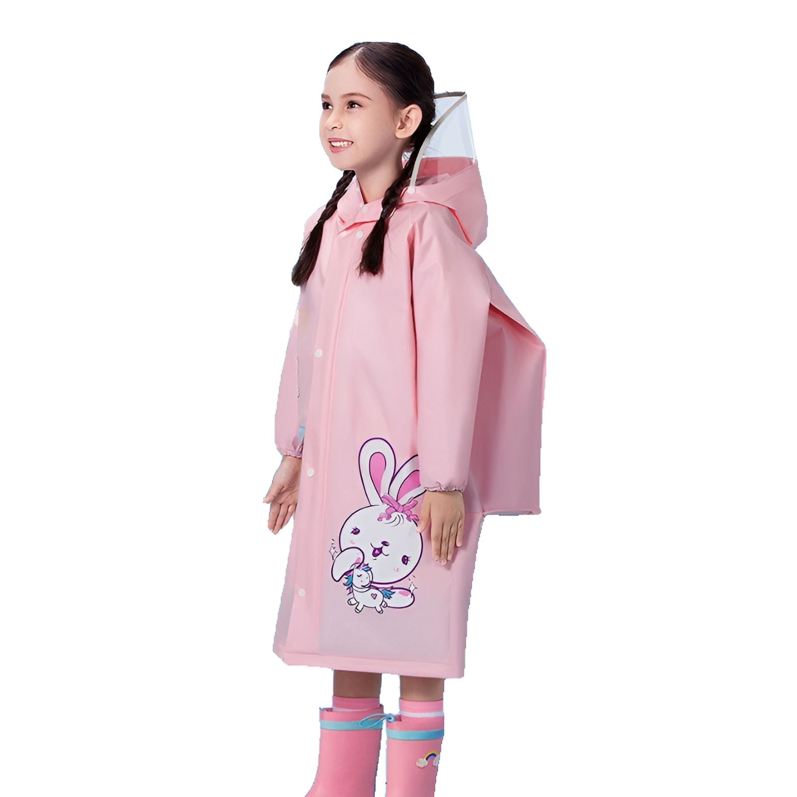 TELOLY Toddler Rain Jacket,Dual Ventilation Kids Rain Jacket,Less ...