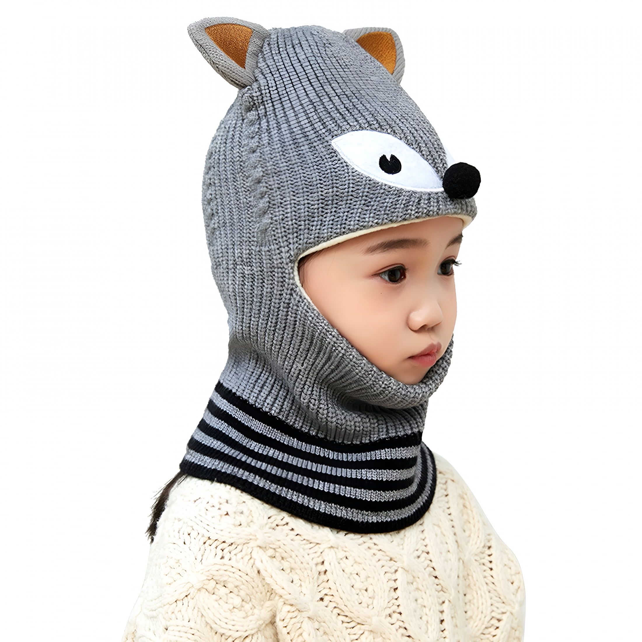 TELOLY Toddler Winter Hat Baby Warm Hat Lined Girls Boys Kids Cartoon ...